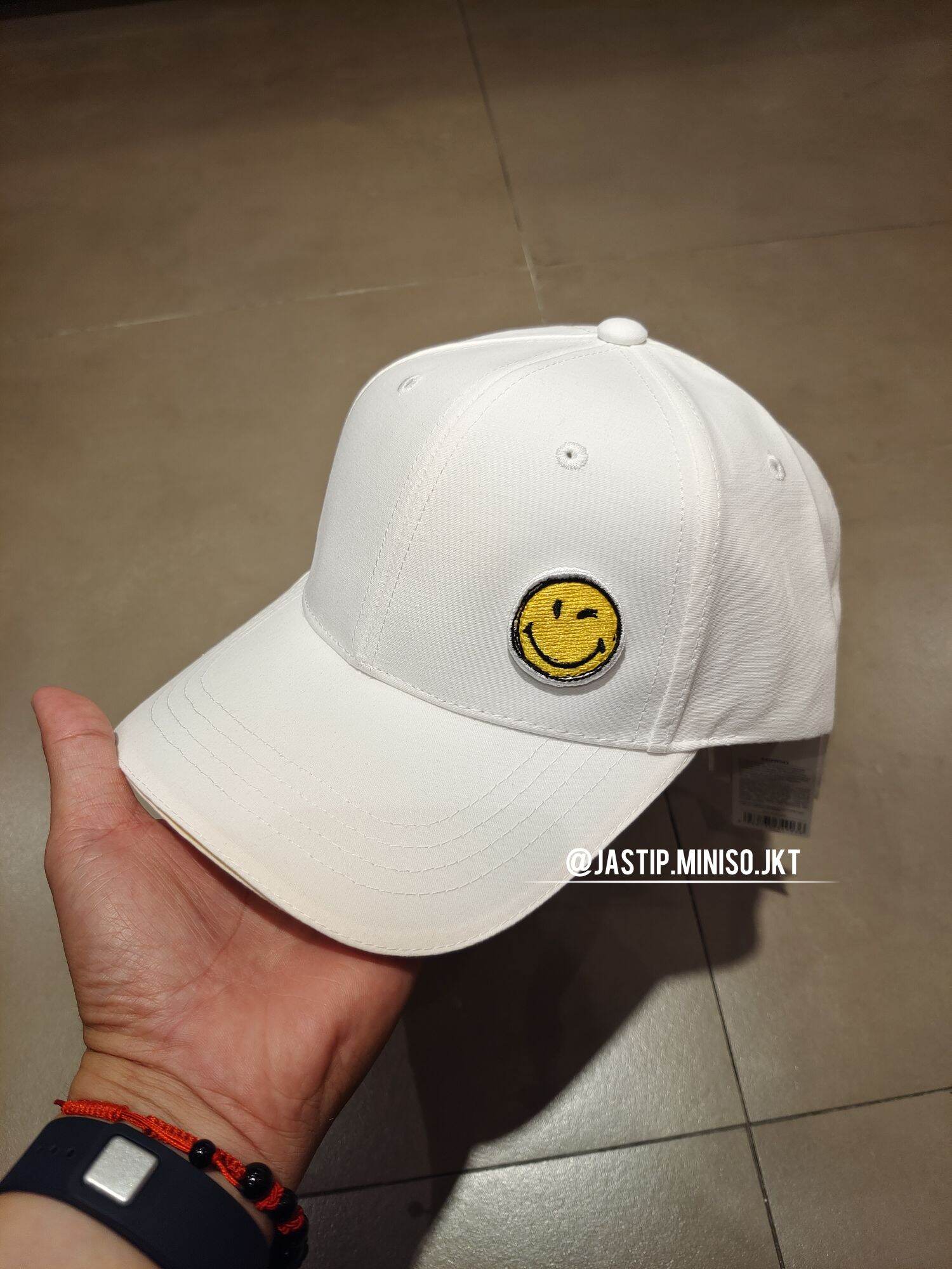 MINISO 🆕 Baseball Cap SMILEY WORLD dgn Fun Sticker (Total 3 stiker ...