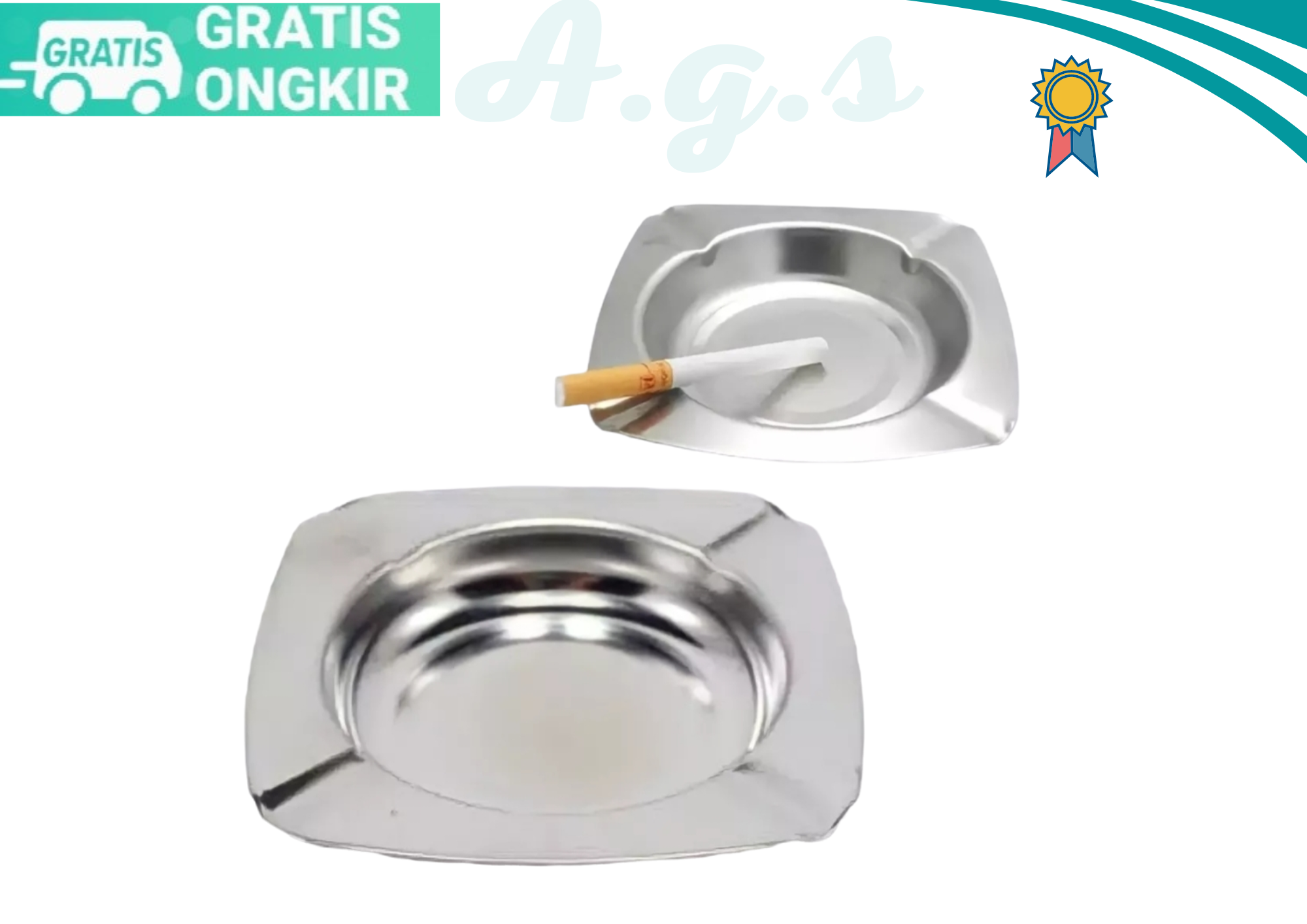 Asbak Stainless - 3 pic - Asbak Lucu - Asbak Cantik - Asbak Anti Karat ...