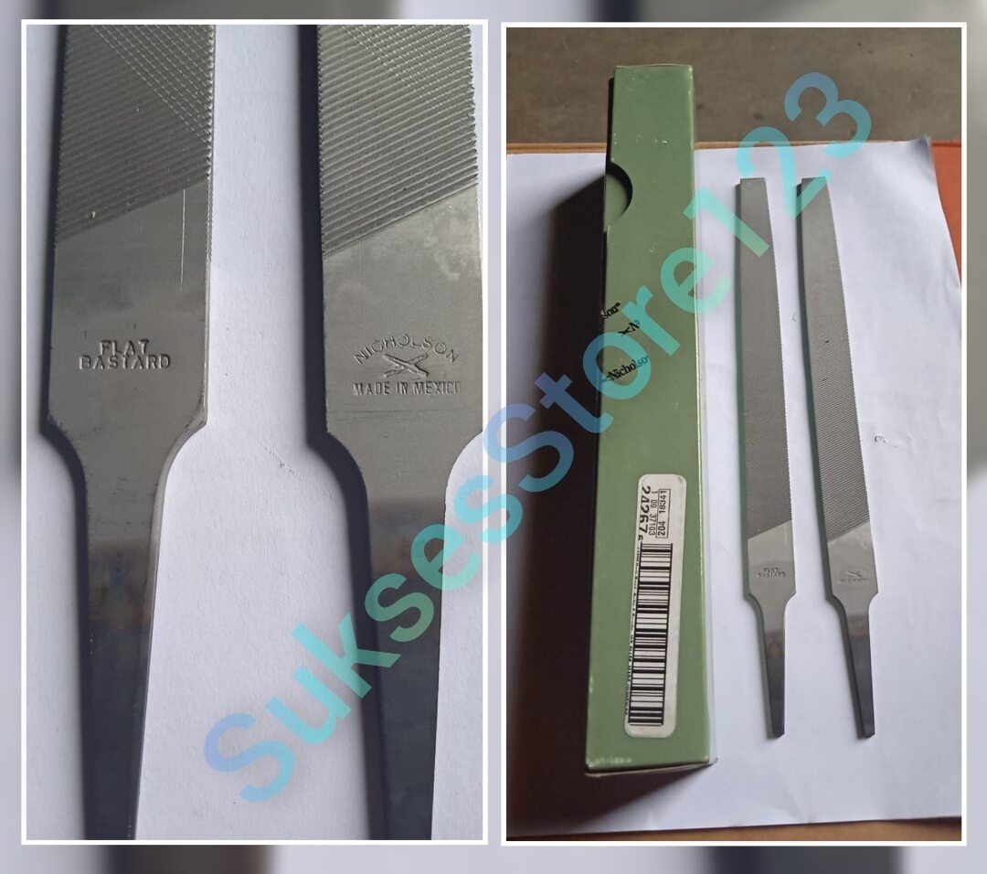 Nicholson Kikir Flat Plat Original Tersedia Varian ukuran 4" 6" 8" 10 ...