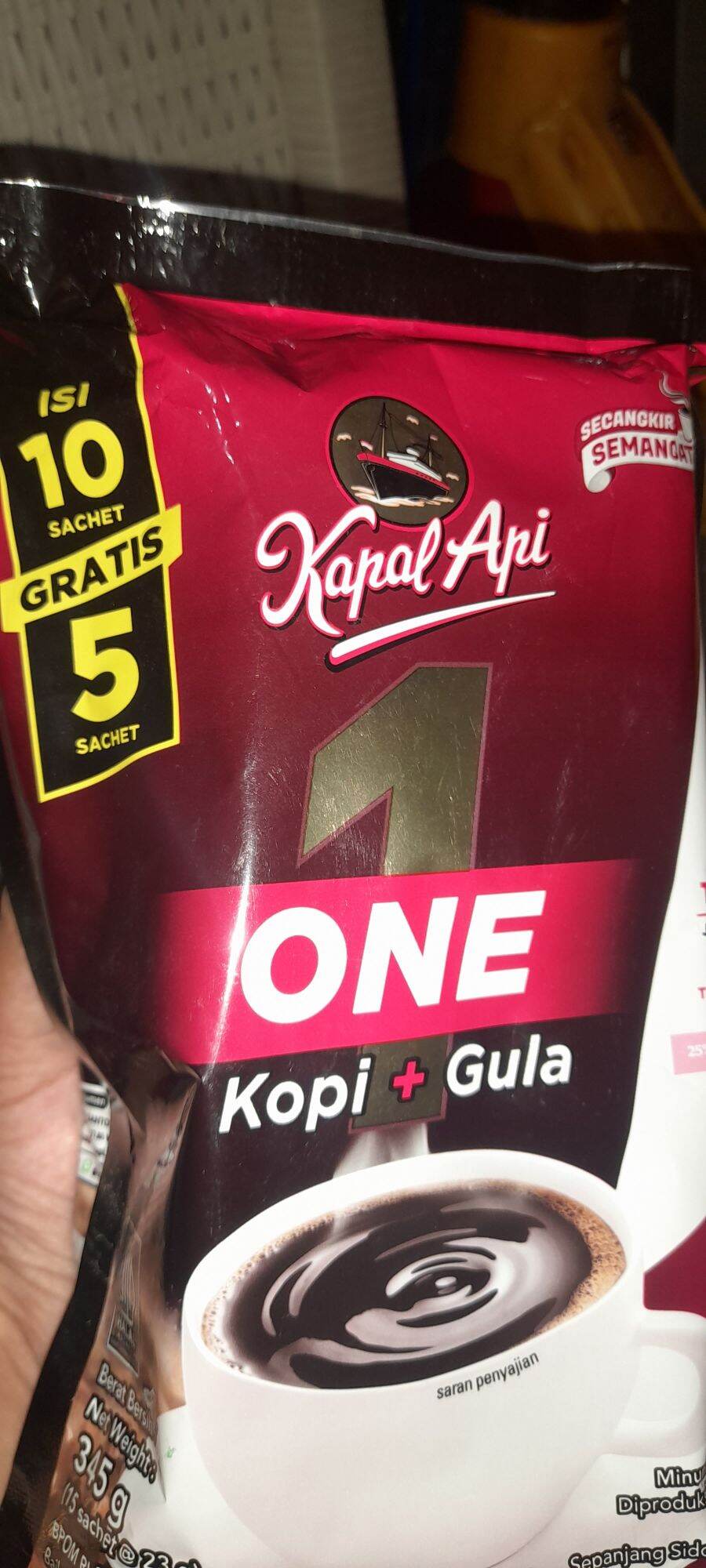 Kopi kapal api one gula terpisah 10+5sachet | Lazada Indonesia