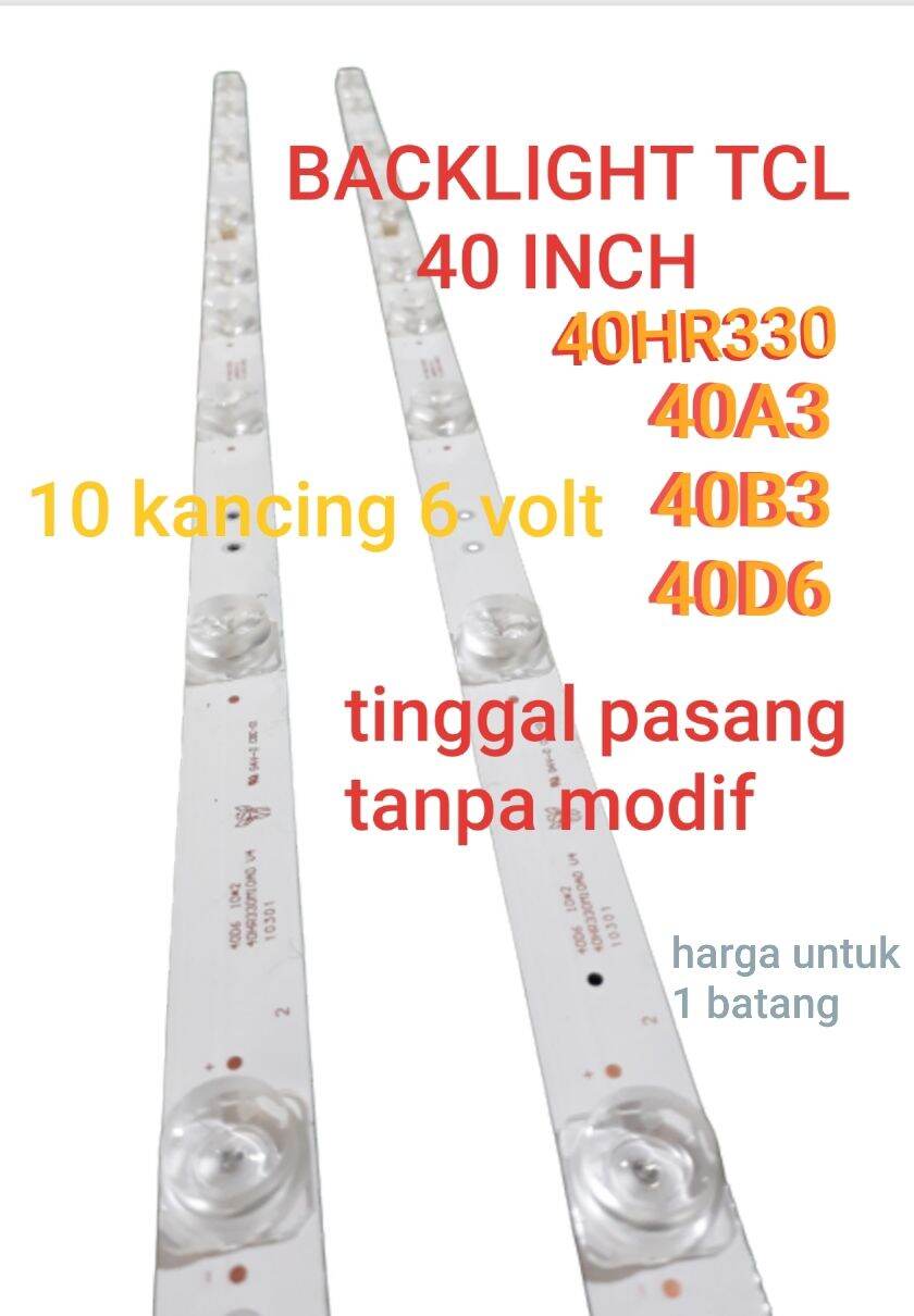 lampu backlight bl led tcl 40 inch 40HR330 40A3 40B3 40D6 | Lazada ...
