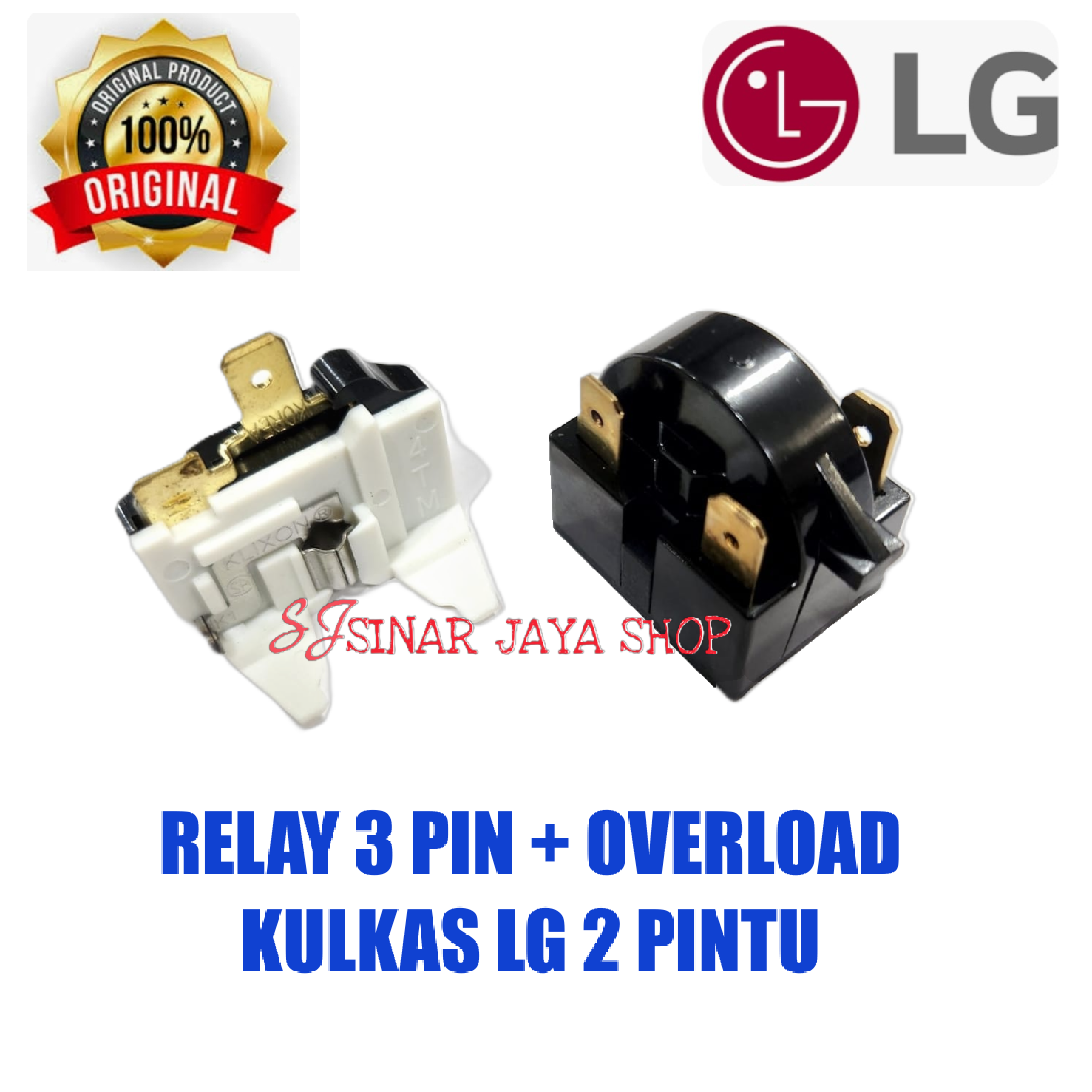 Relay 3 Pin + Ptc Overload Kulkas LG 2 Pintu | Lazada Indonesia