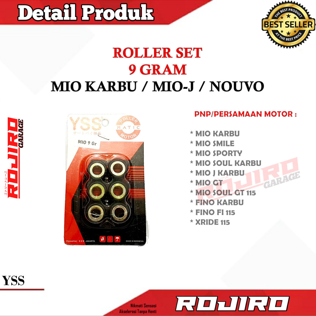 ROLLER ROLER 9 GRAM RACING MIO KARBU NOUVO MIO J MIO SOUL GT 115 FINO ...