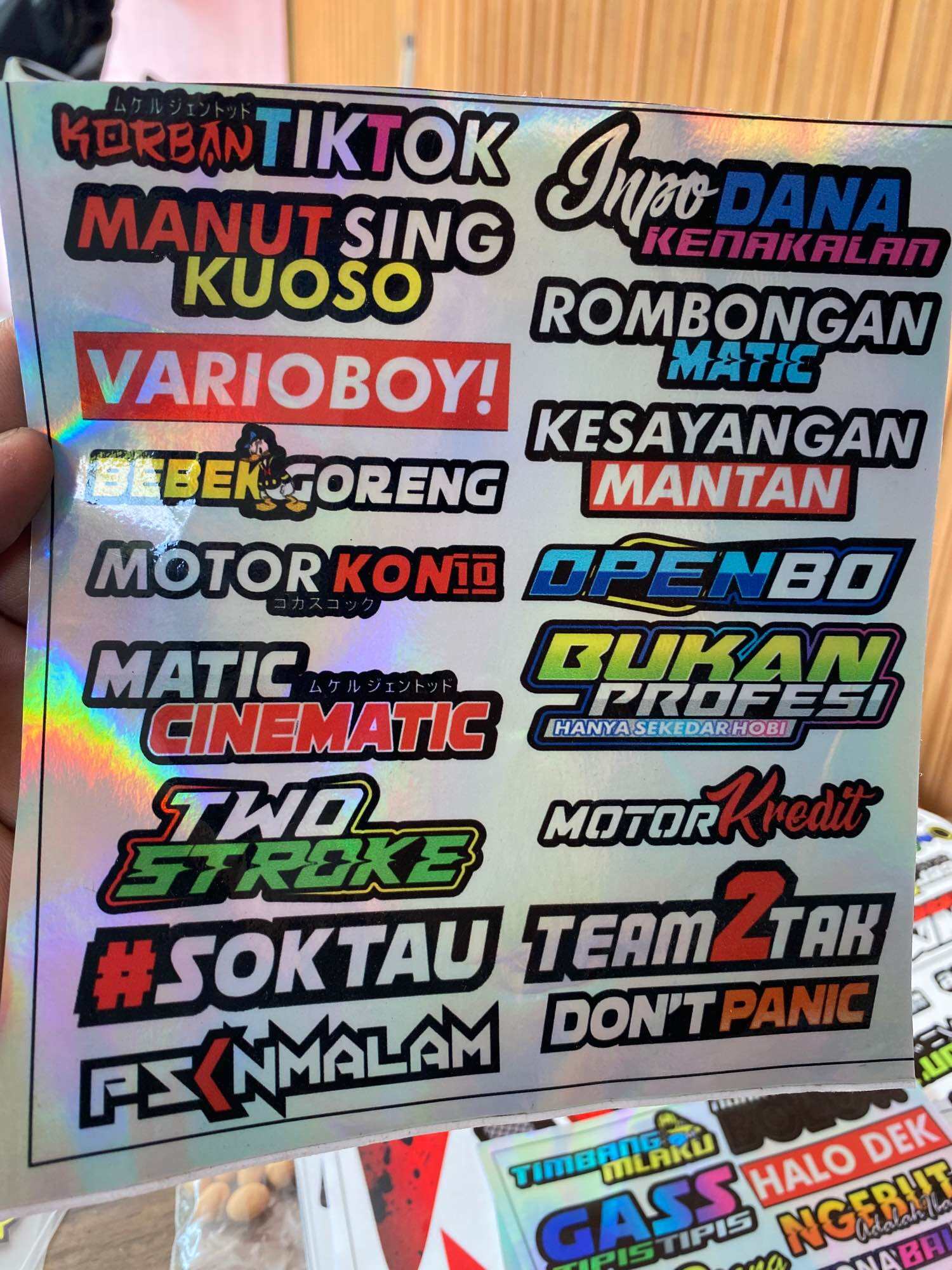 STICKER PACK KATA KATA VIRAL / STICKER KATA KATA TERBARU / STICKER HELM ...