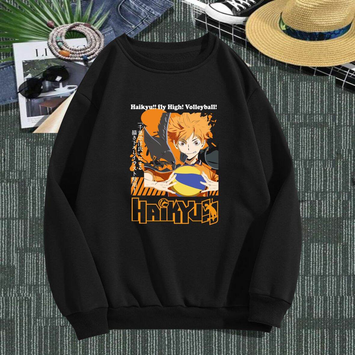 Sweater Anime Haikyuu Shoyo Hinata Crewneck Jaket Anime Haikyuu ...