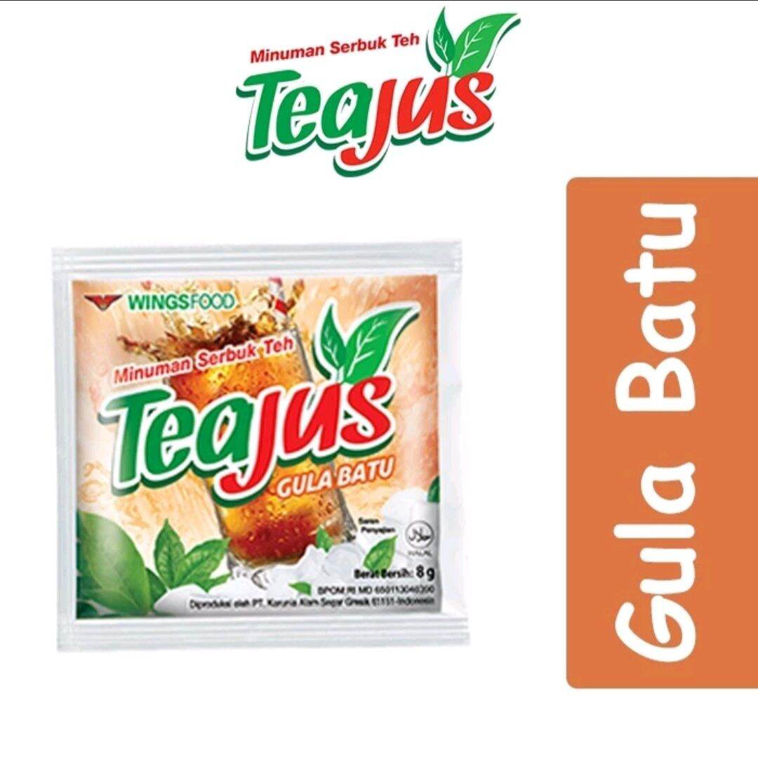 tea jus minuman sachet| 1 renceng 10x8gr | teajus gula batu, madu ...