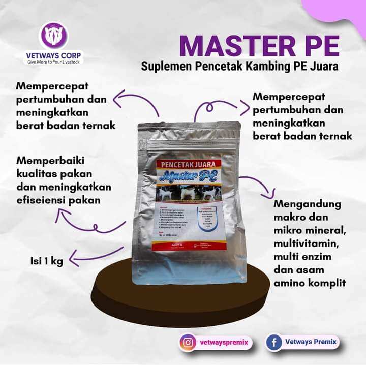 Premix Premium Master PE Kualitas Terbaik Untuk Pertumbuhan Kambing ...