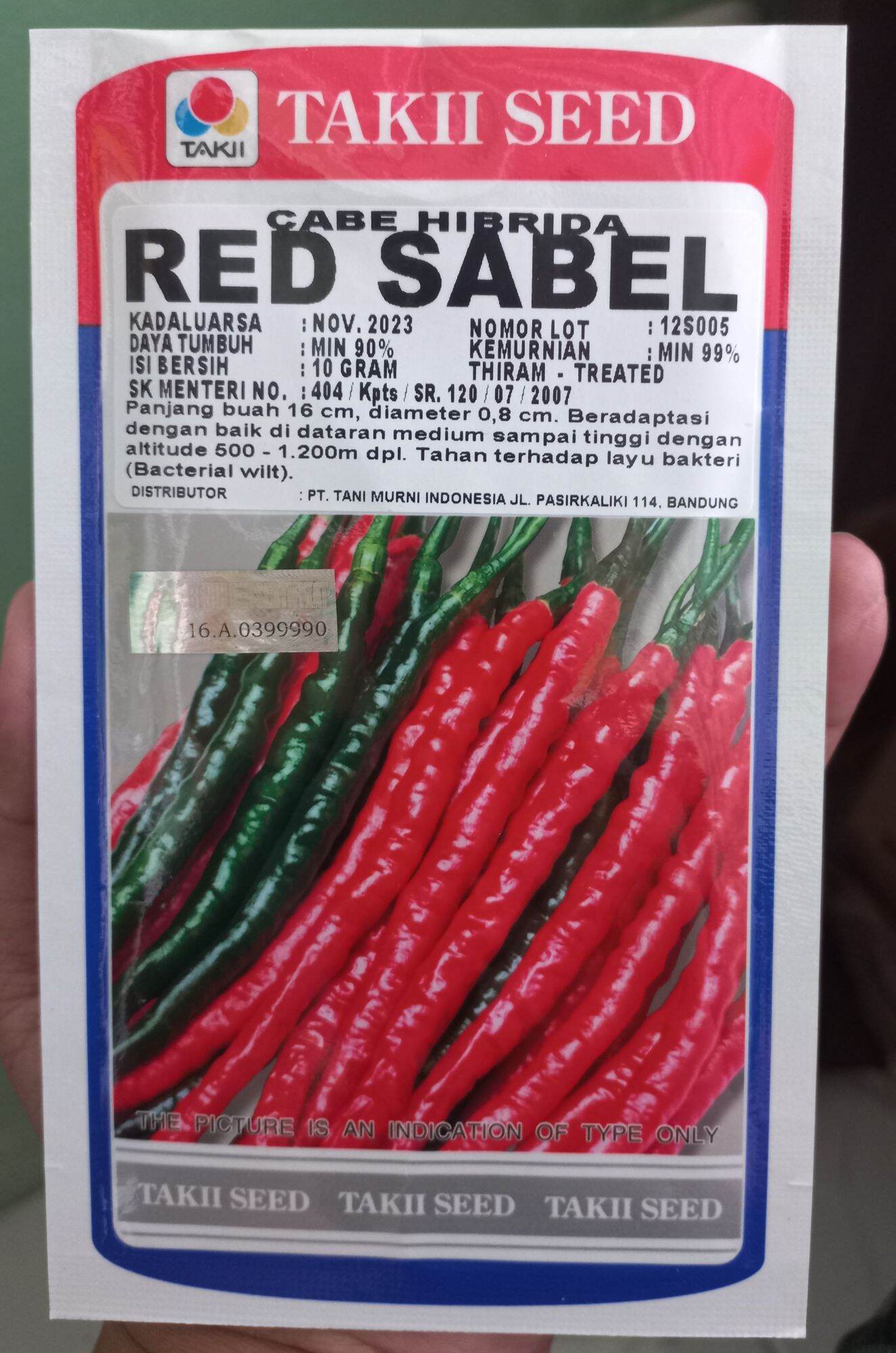 Benih cabai kriting RED SABEL 10 Gram Takii Seed | Lazada Indonesia