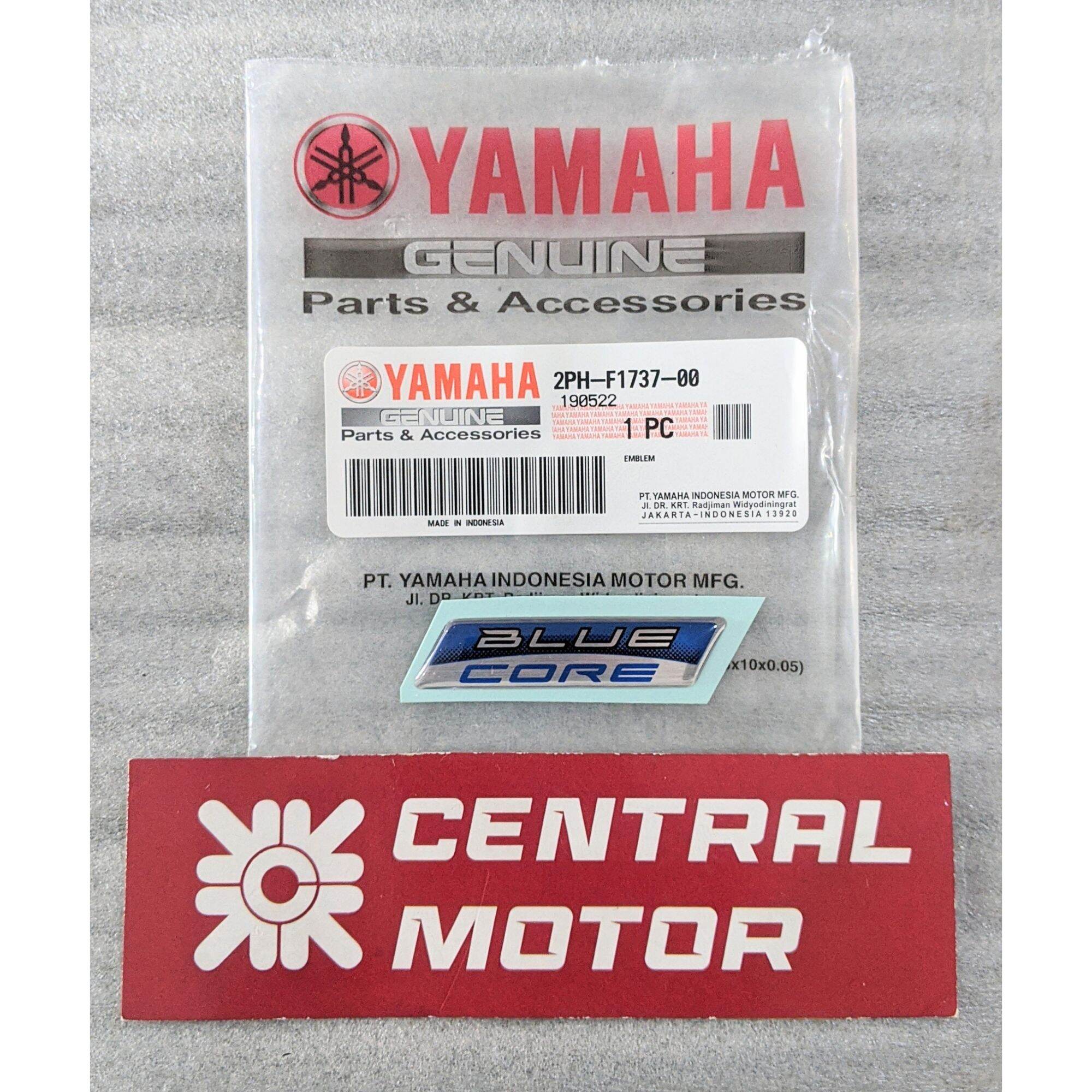 STIKER STICKER EMBLEM BLUE CORE MOTOR YAMAHA ORIGINAL ASLI YAMAHA 2PH ...