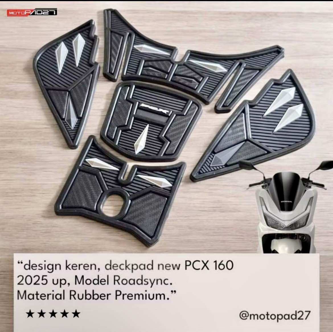 Motopad27 Deckpad Tankpad untuk New PCX 2025 ke atas - Premium Rubber ...