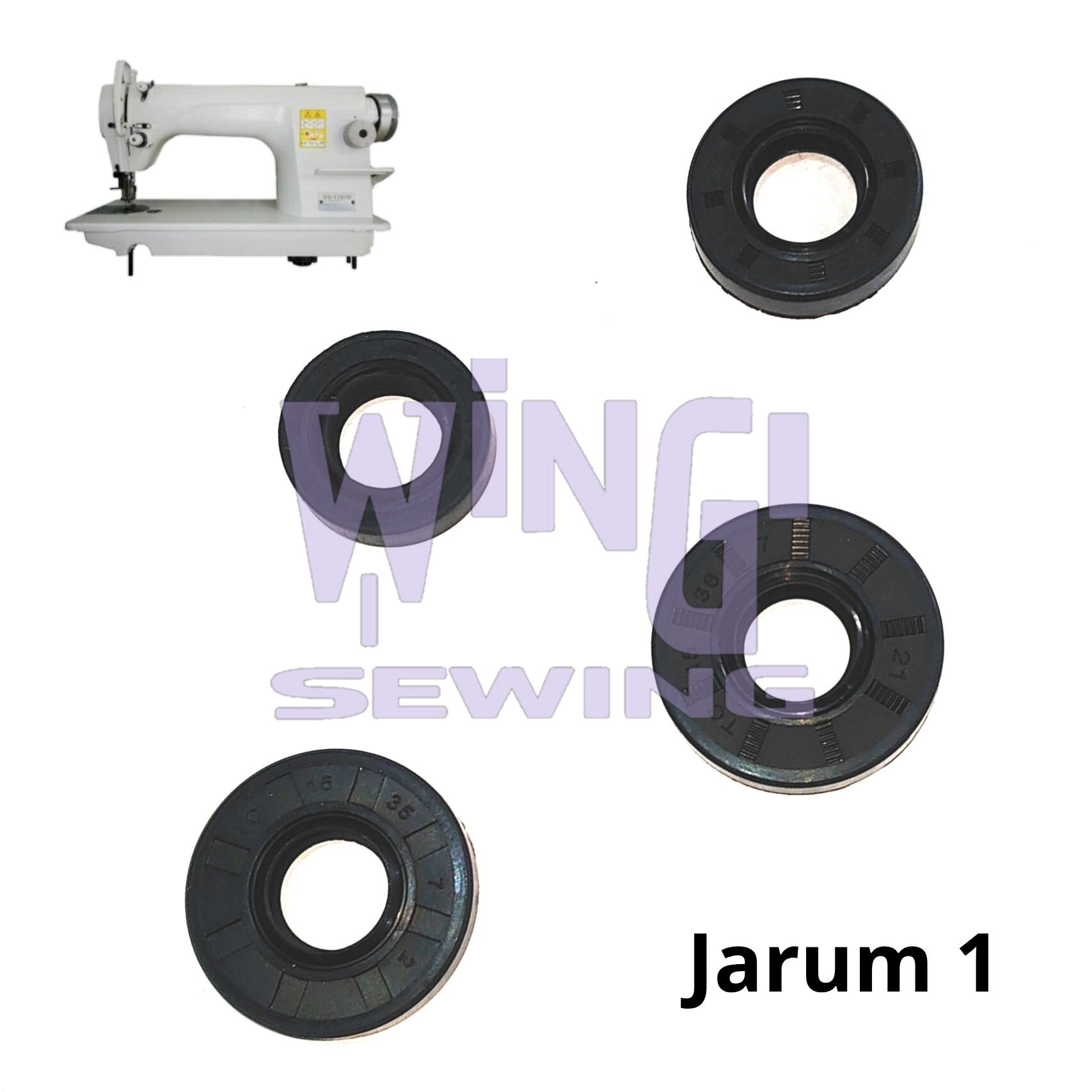 Sil Oli Oil Seal Pulley Poly Poli Mesin Jahit Industri Jarum 1 | Lazada ...