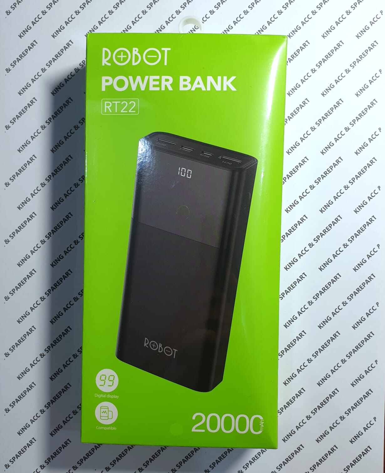 ROBOT POWER BANK RT22 20000MAH DIGITAL LED DISPLAY POWERBANK ORIGINAL ...