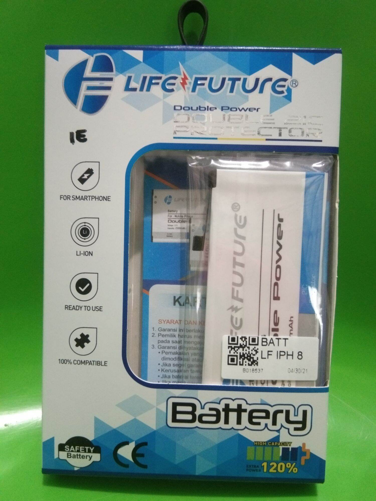 baterai life future iph 8 double power | Lazada Indonesia