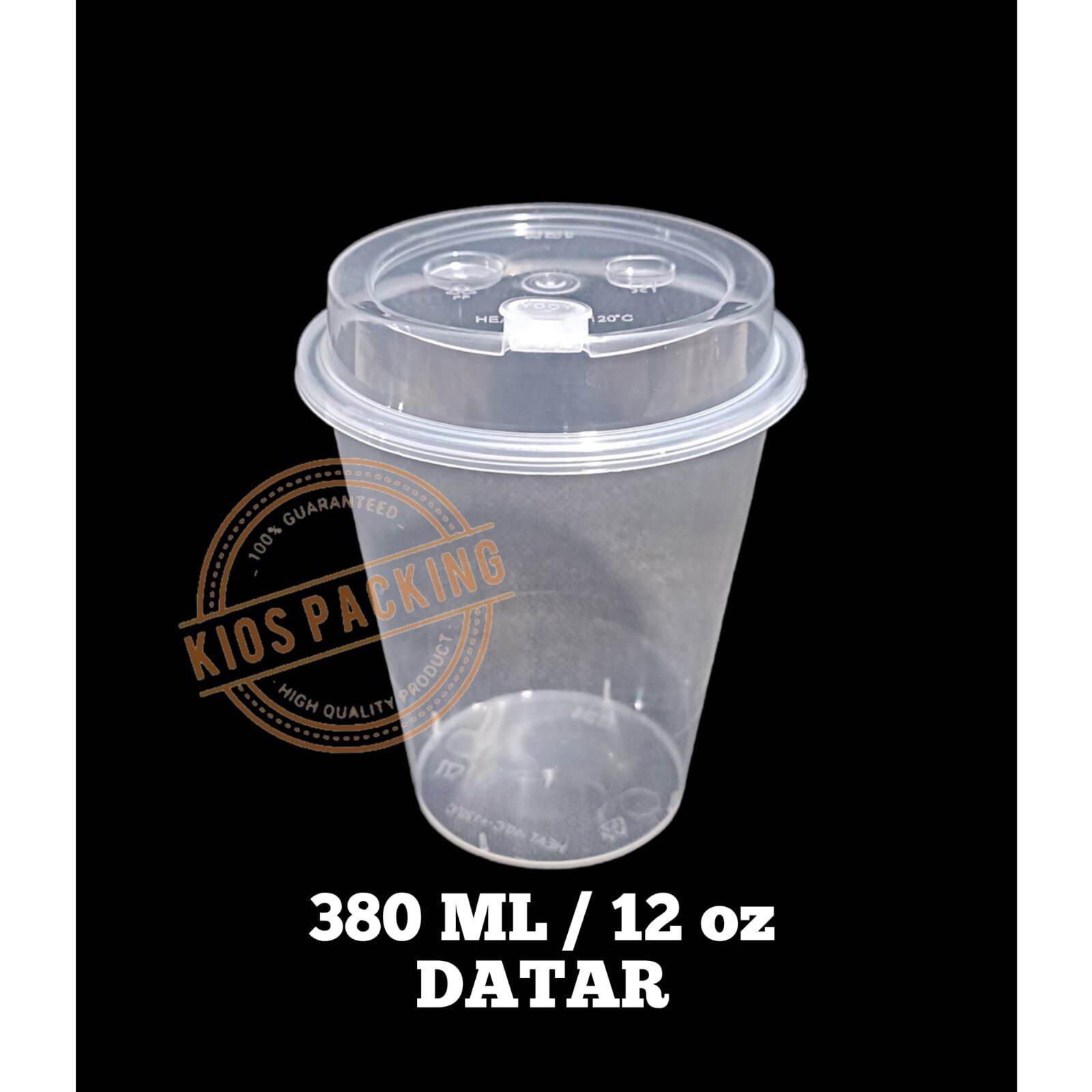 Cup PP Injection Isi 25pcs / 380ml 400ml 500ml / 12oz 14oz 16oz / 25PCS / Gelas Plastik Bobba ...