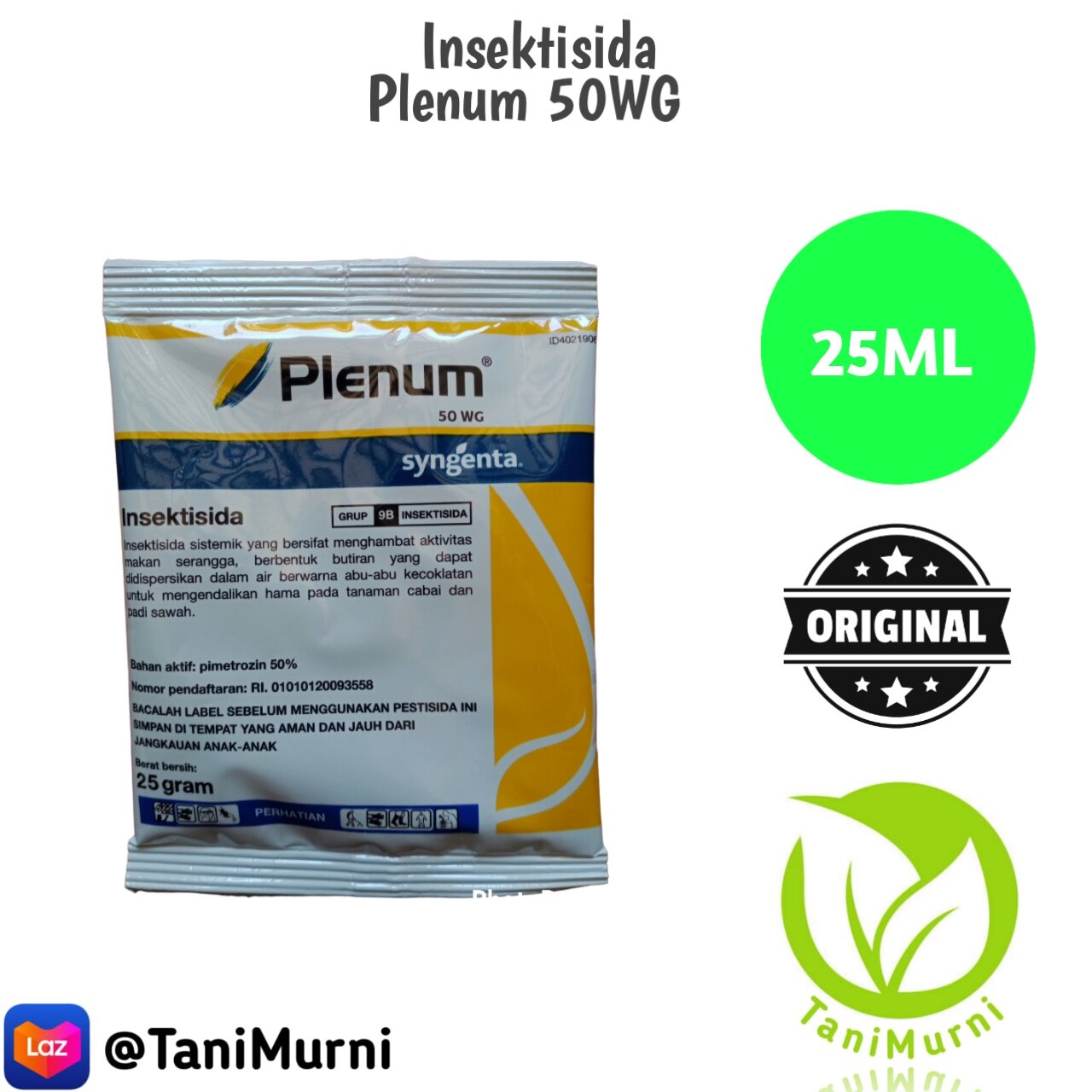 Insektisida Plenum 50 WG 25 gram Pembasmi Wereng Paling Ampuh | Lazada ...