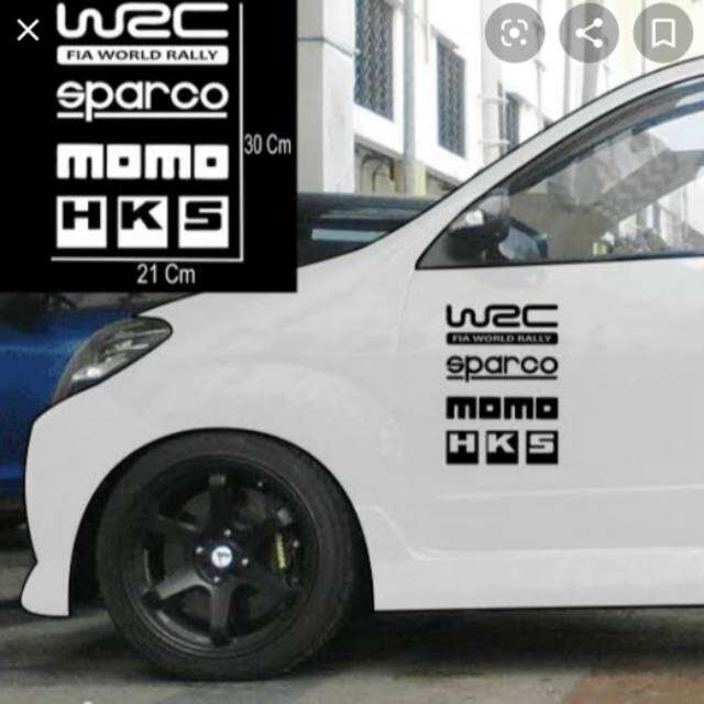 Stiker mobil iklan Set sticker sponsor WRC sparco momo Hks terlaris ...