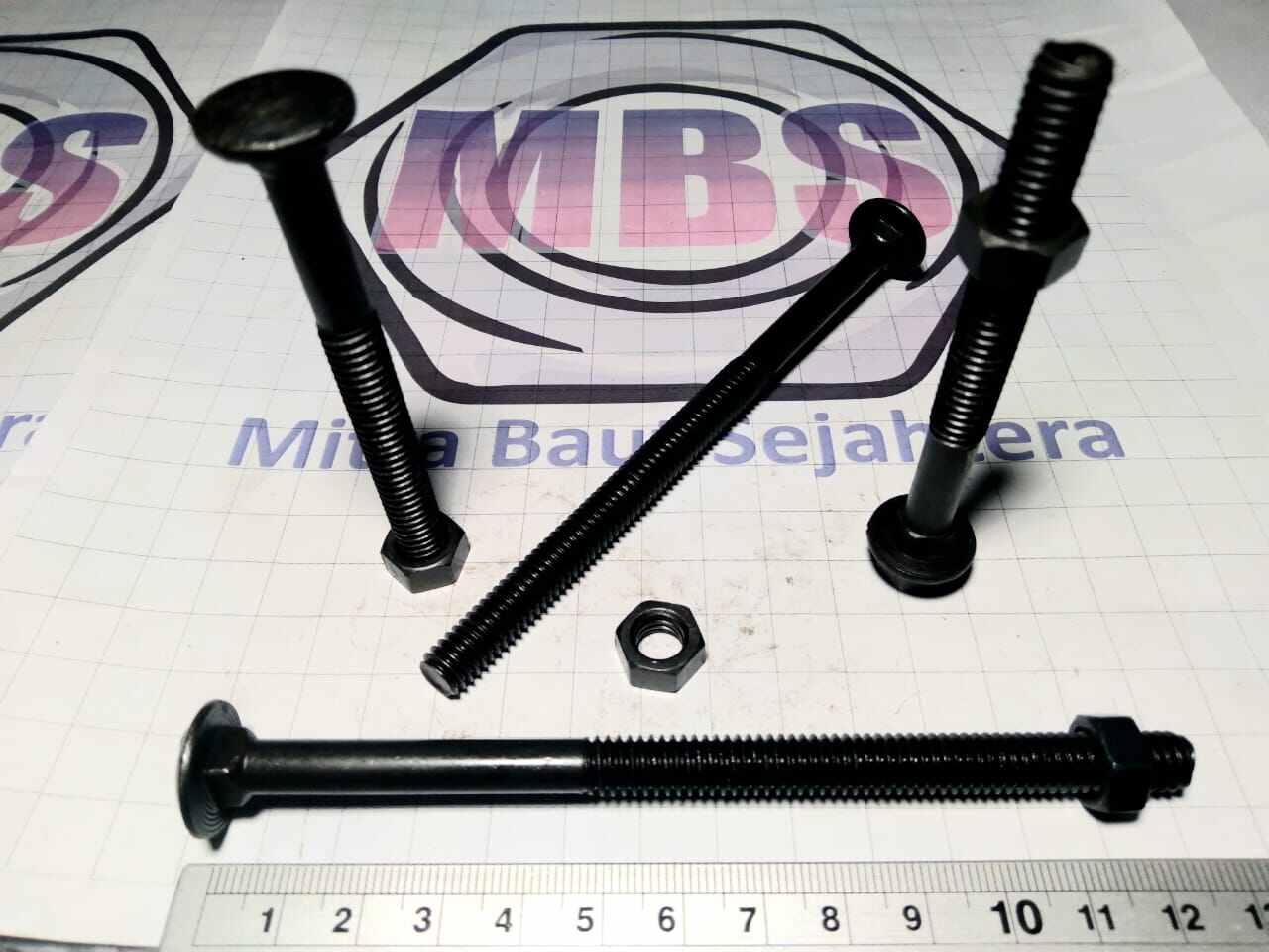 Baut Cb 5/16 x 5 inchi / Baut payung / Pagar / Bumper / Baut Bak Truk ...