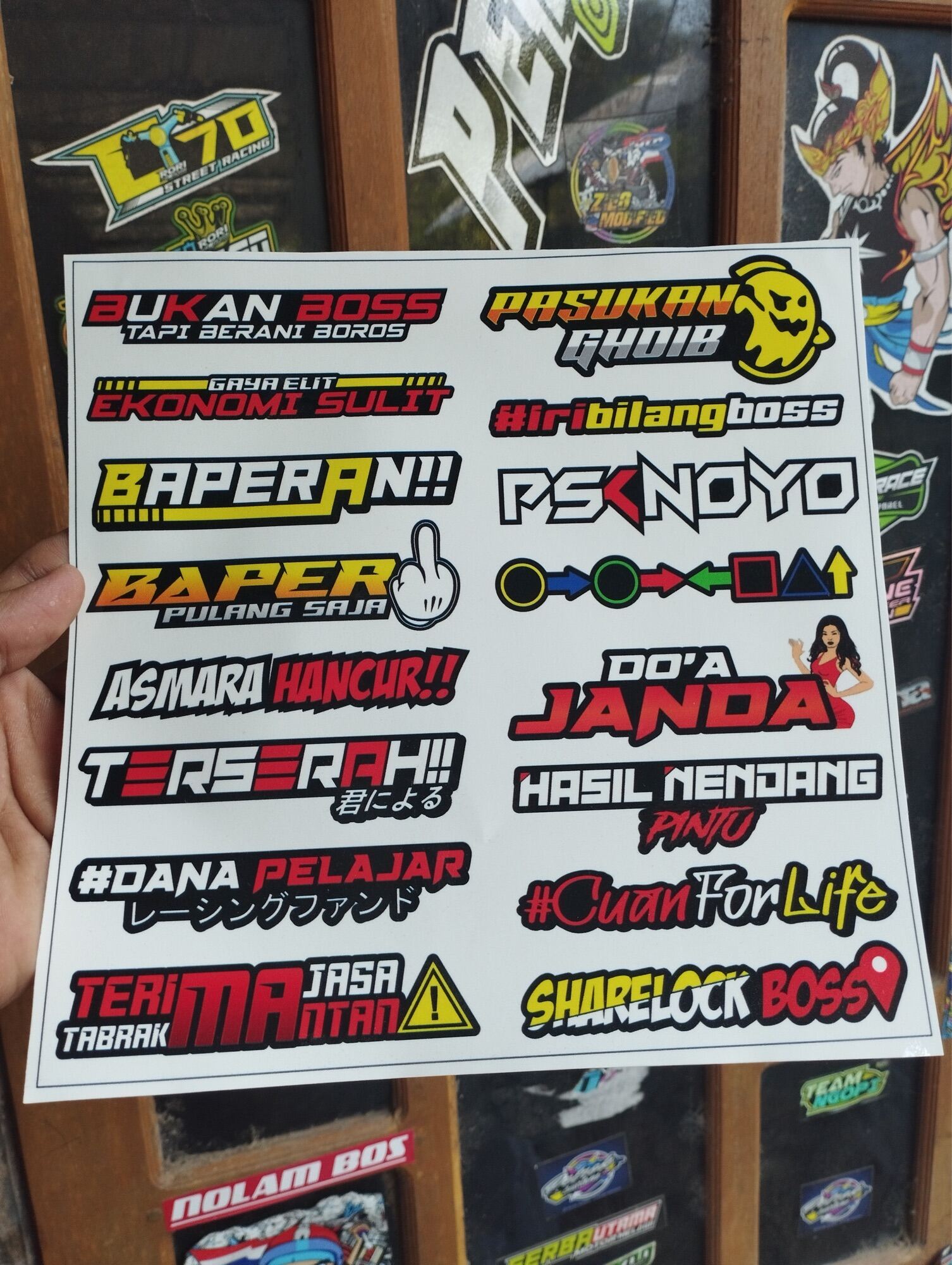 Stiker Pack Kata Kata Racing / Stiker Pack Racing Murah / Stiker Helm ...