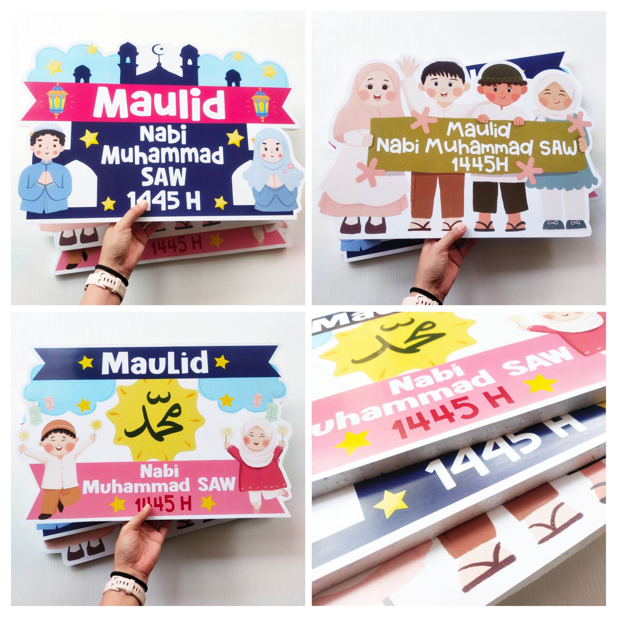 BOARD STEROFOAM PAWAI TEMA MAULID NABI MUHAMMAD DEKORASI BACKDROP ...