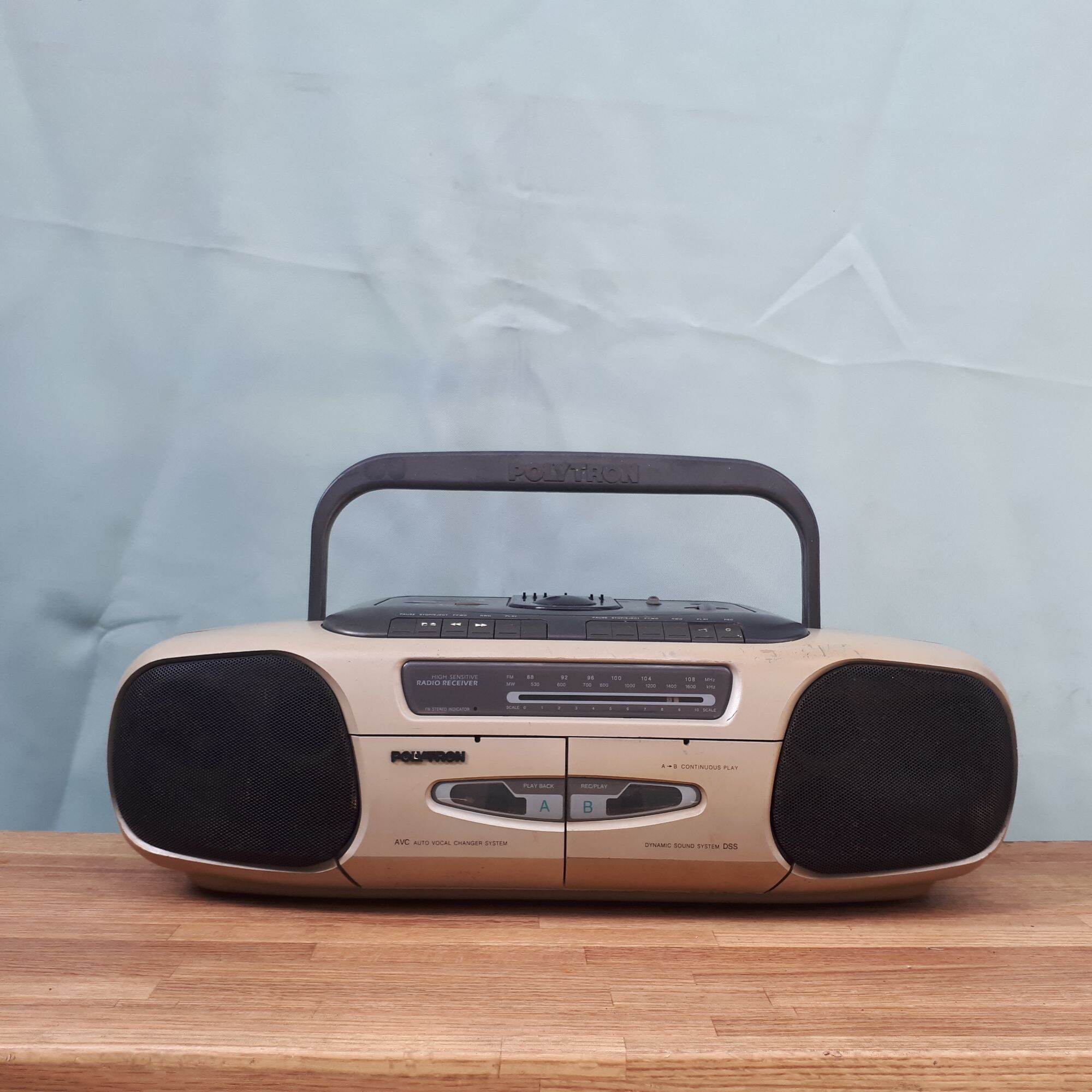 radio tape polytron mega power radio normal tape off anten pendek baca ...