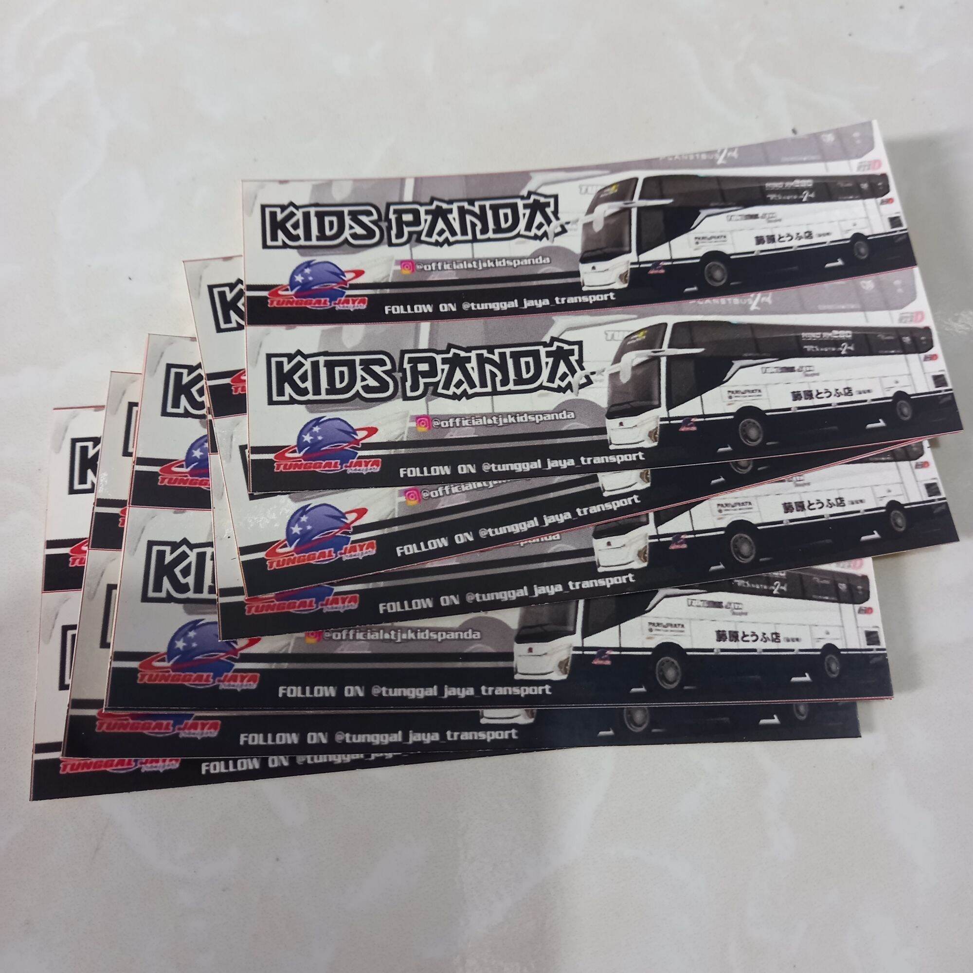5 pasang stiker bus sticker bis kids panda jb5 jetbus 5 memanjang ...