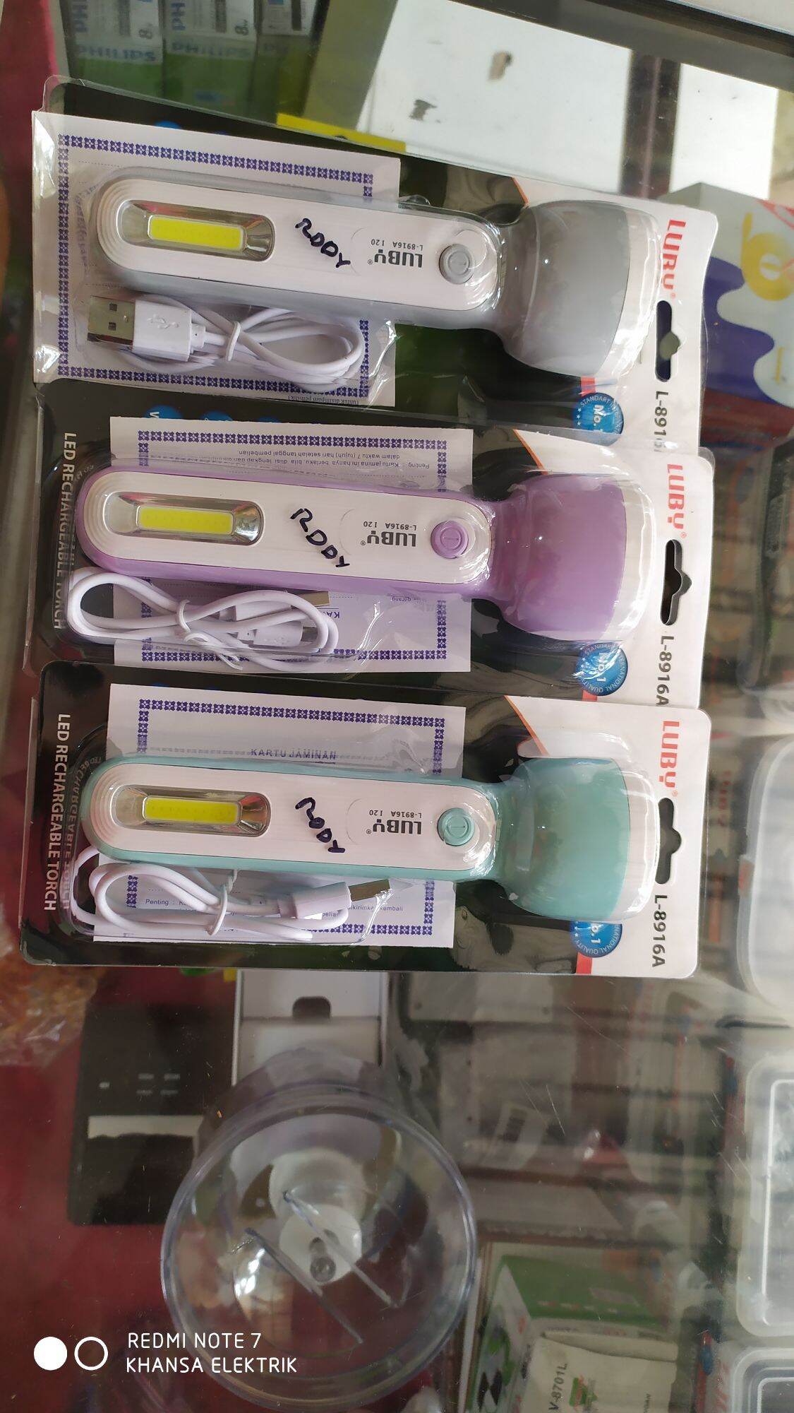 Senter baterai luby model charger usb | Lazada Indonesia
