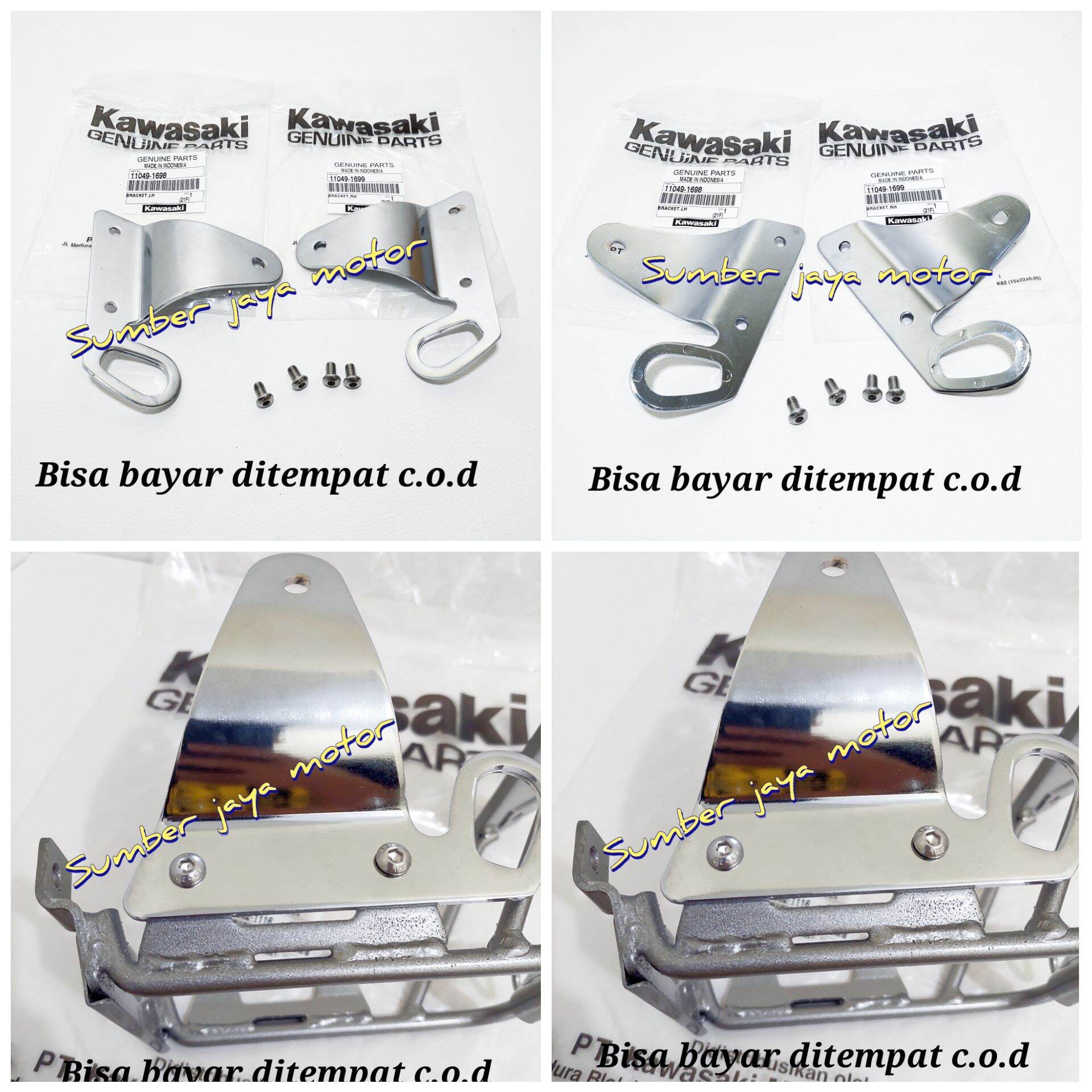 Kupingan set baut Lampu Bulat Bracket Ninja R SS kanan kiri Original ...