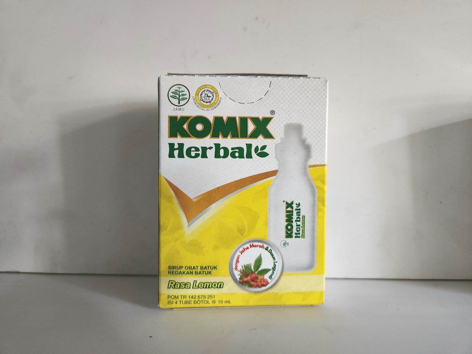 Komix Herbal Tube 1 box isi 4 tube Rasa Original / Lemon | Lazada Indonesia