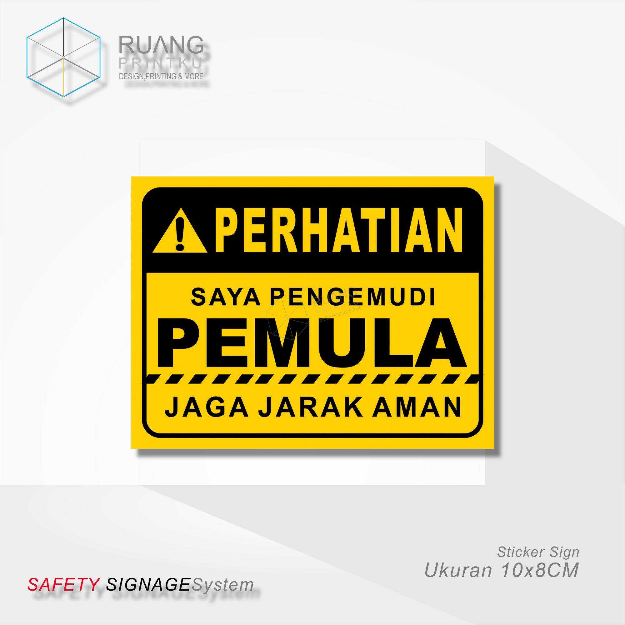 Sticker Rambu PENGEMUDI PEMULA | Lazada Indonesia