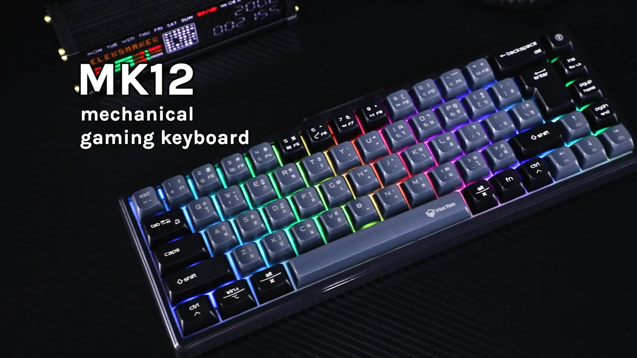Meetion MK12 65% RGB Mechanical Gaming Keyboard - 68 Keys, Tri-Mode ...