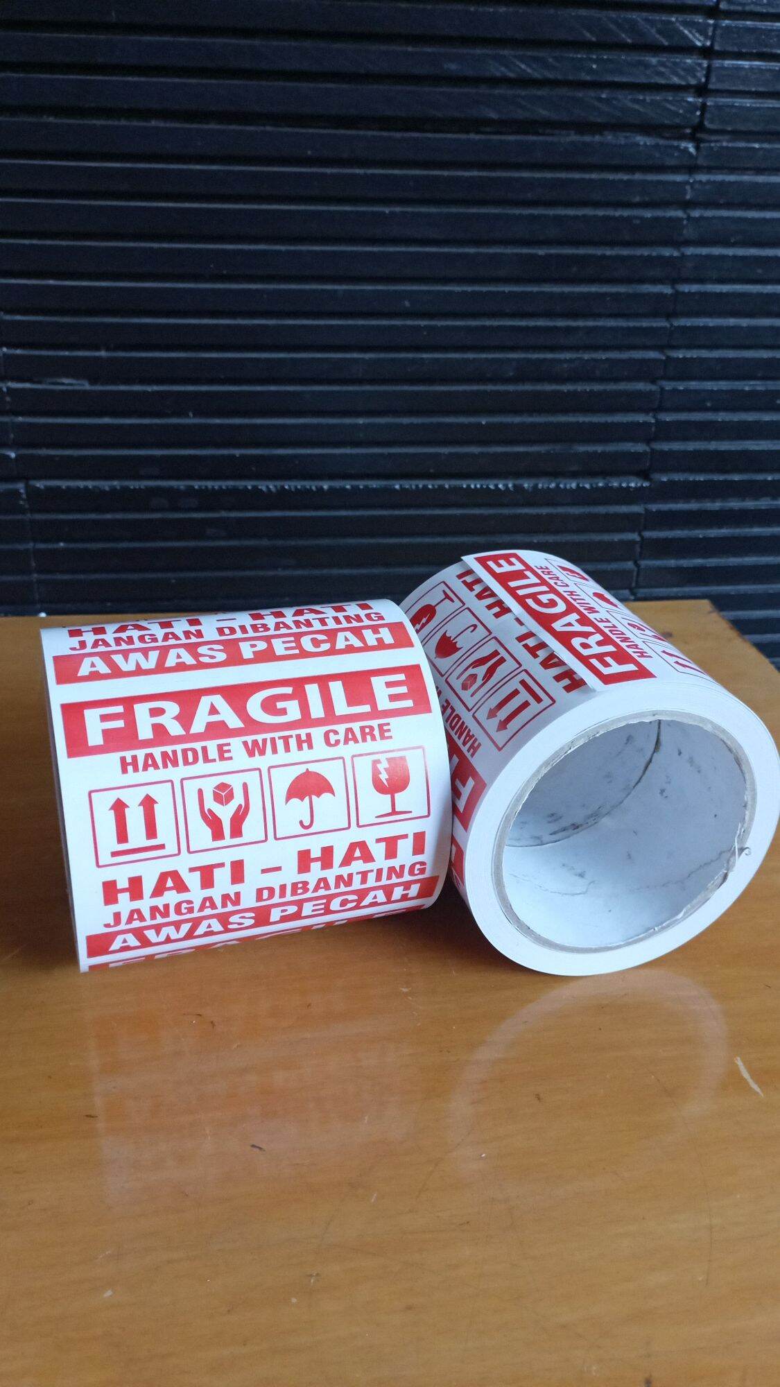 Label Sticker FRAGILE JUMBO 100 x 85mm / Label Sticker FRAGILE JUMBO ...