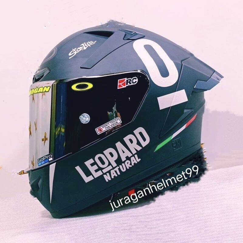 Helm Fullface ALV Genesis Putih Paket Ganteng Leopard | Lazada Indonesia
