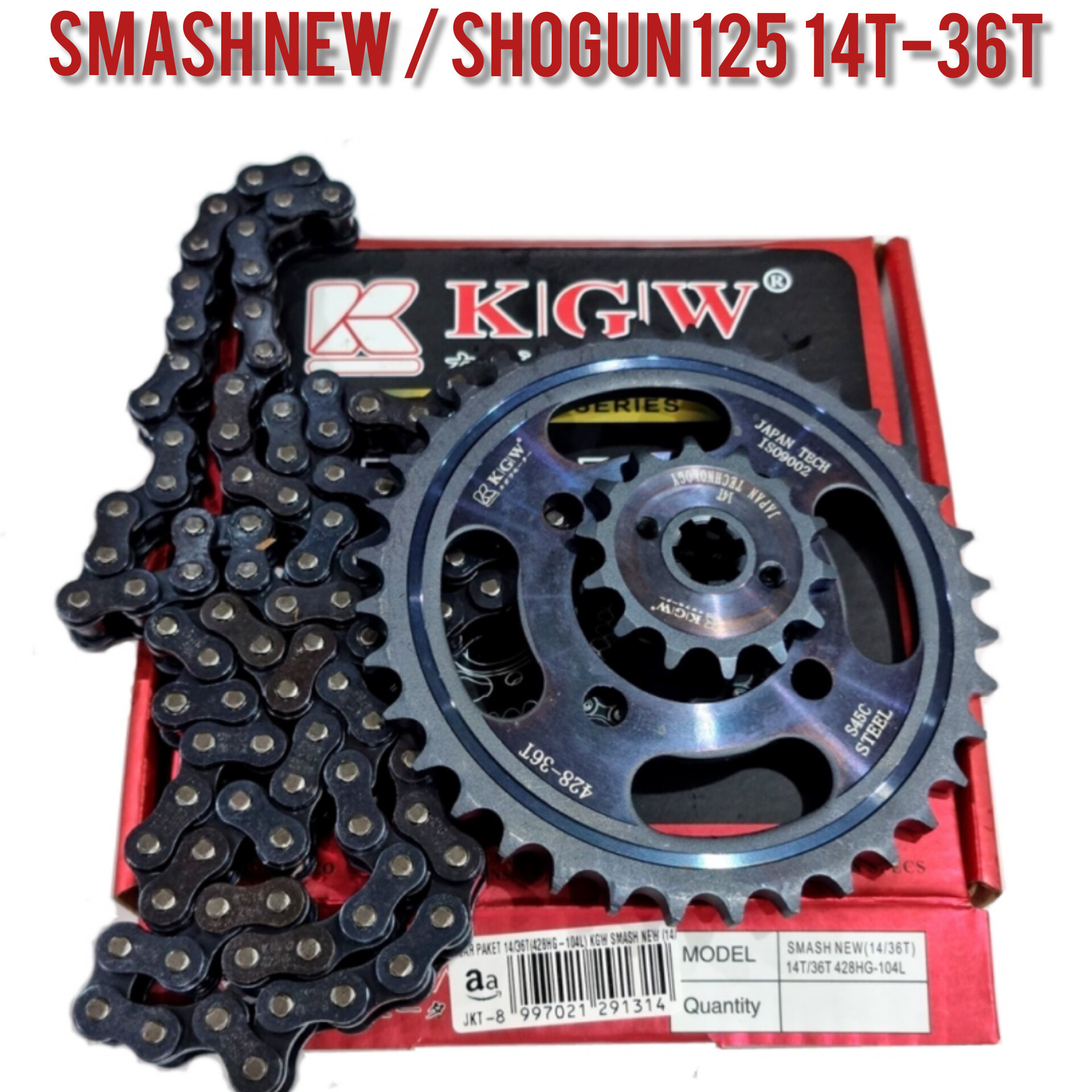 GEAR SET SMASH NEW-SHOGUN 125 / PAKET GIR SET SHOGUN 125 SP UKURAN 14T ...