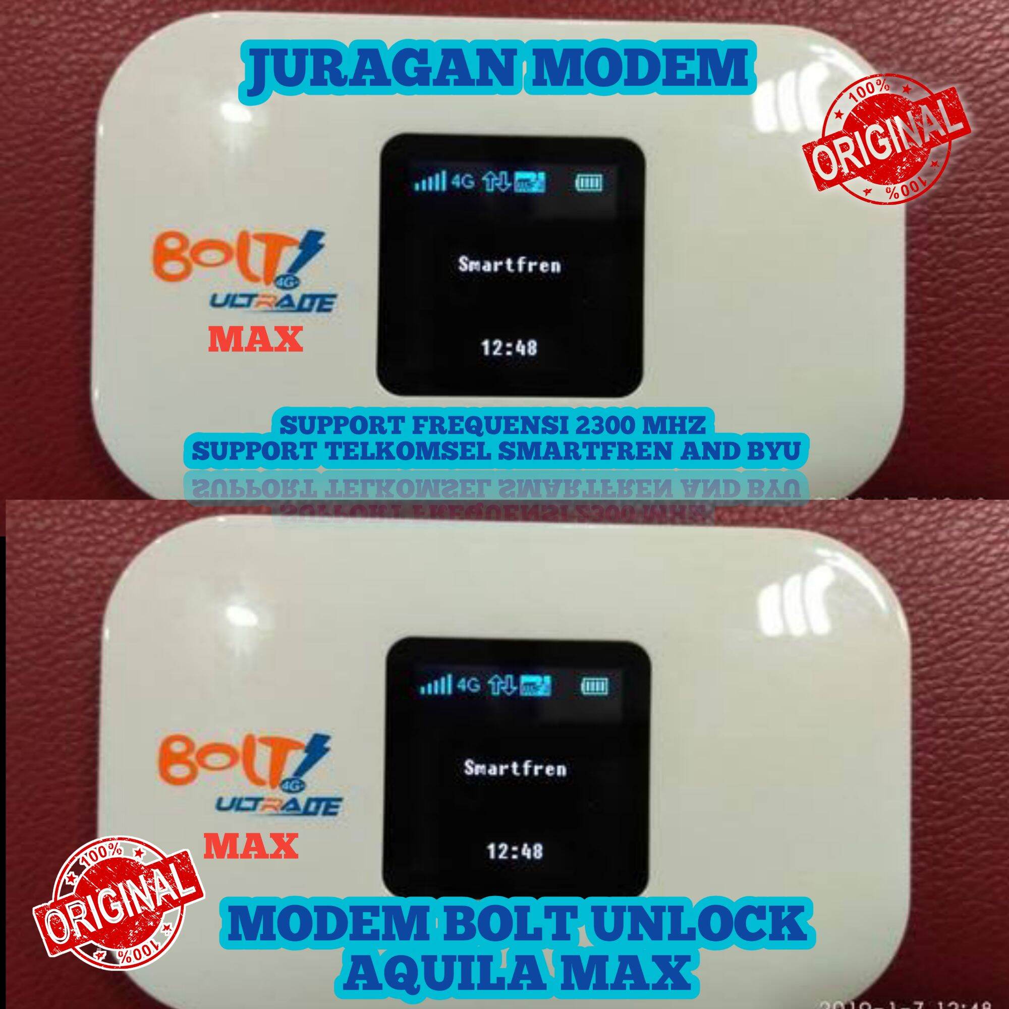 MODEM MIFI UNLOCK 4G TELKOMSEL SMARTFREN AND BYU BOLT AQUILA MAX BATRE 3000 MAH ( BEKAS ...