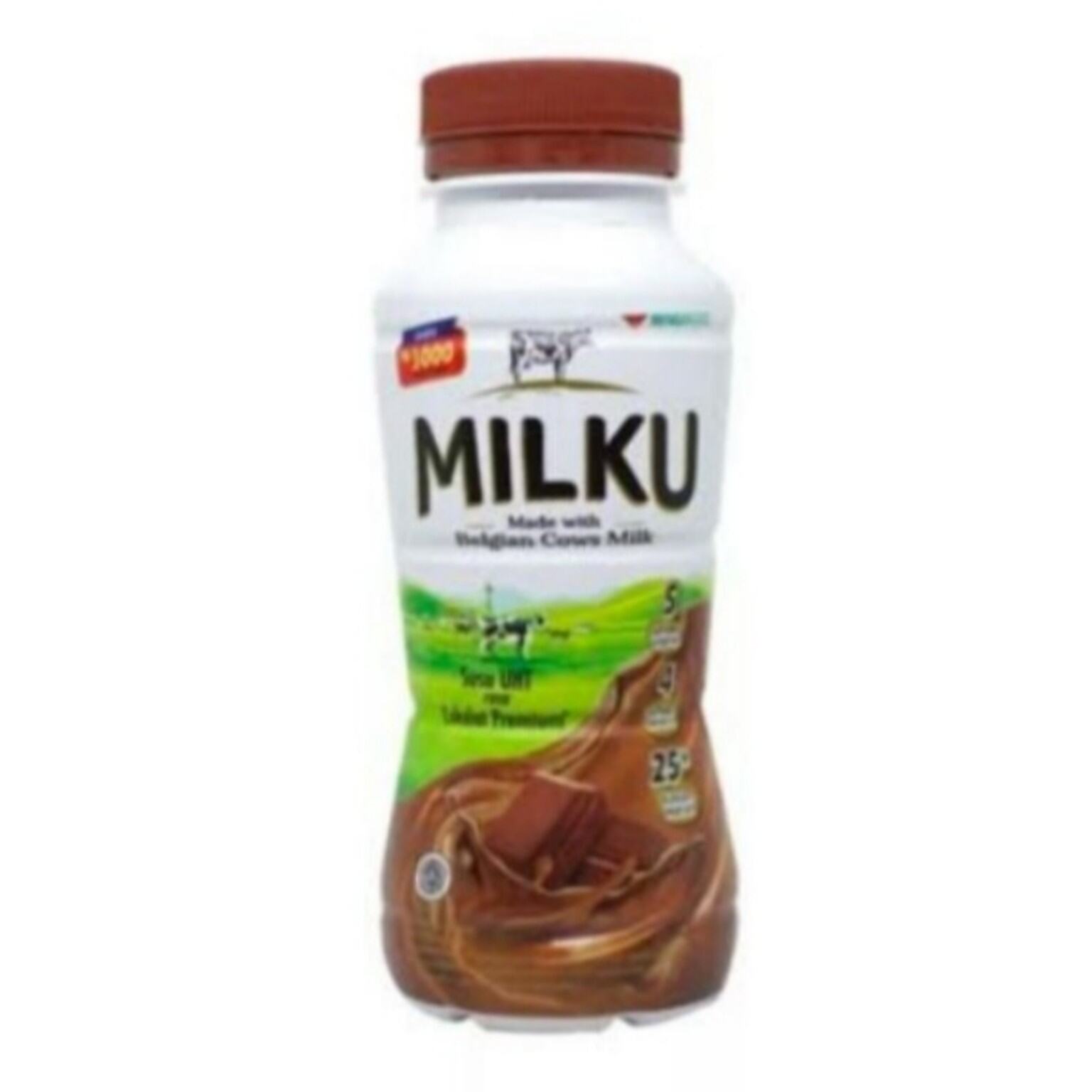 Milku susu UHT rasa coklat botol 200 ml | Lazada Indonesia