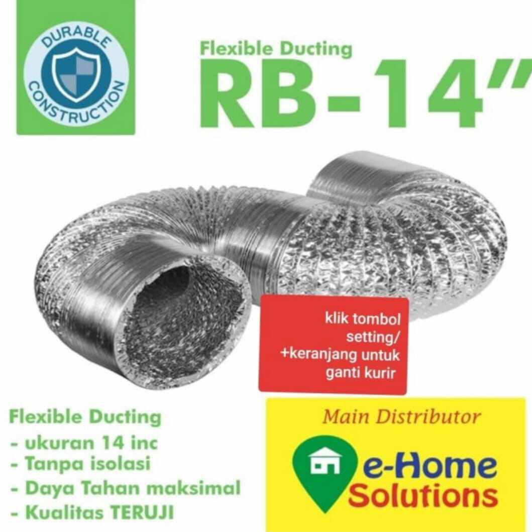 flexible cerobong asap 14 inchi anti panas / pipa aluminium 14 inchi ...