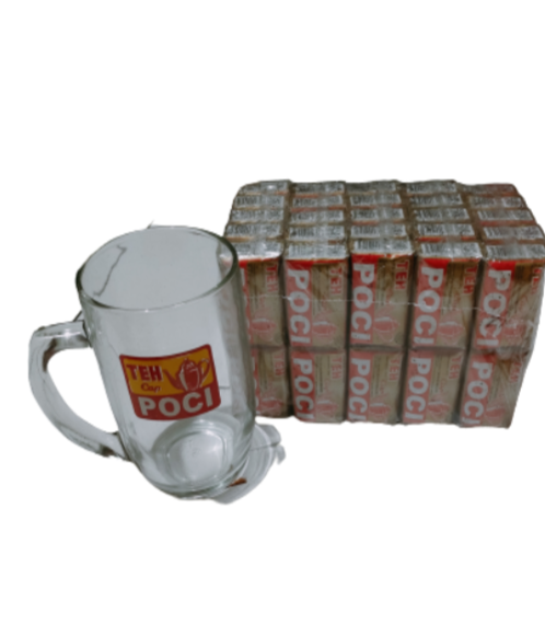 Teh Poci Gold 10 g 1 pak isi 50 pcs Free Gelas Beling Teh Bubuk ...