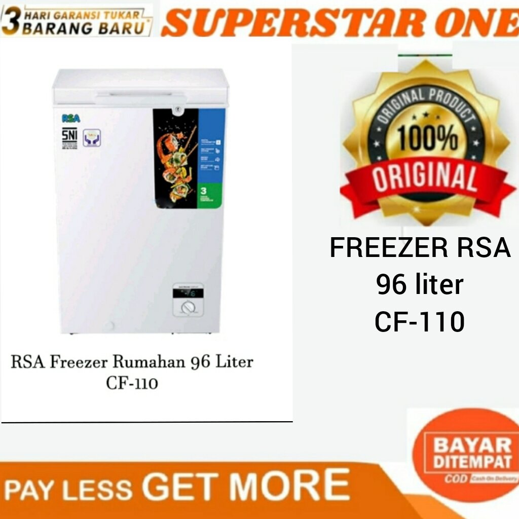 freezer chest RSA CF- 110 box 96 liter lemari pembeku 96 liter freezer ...