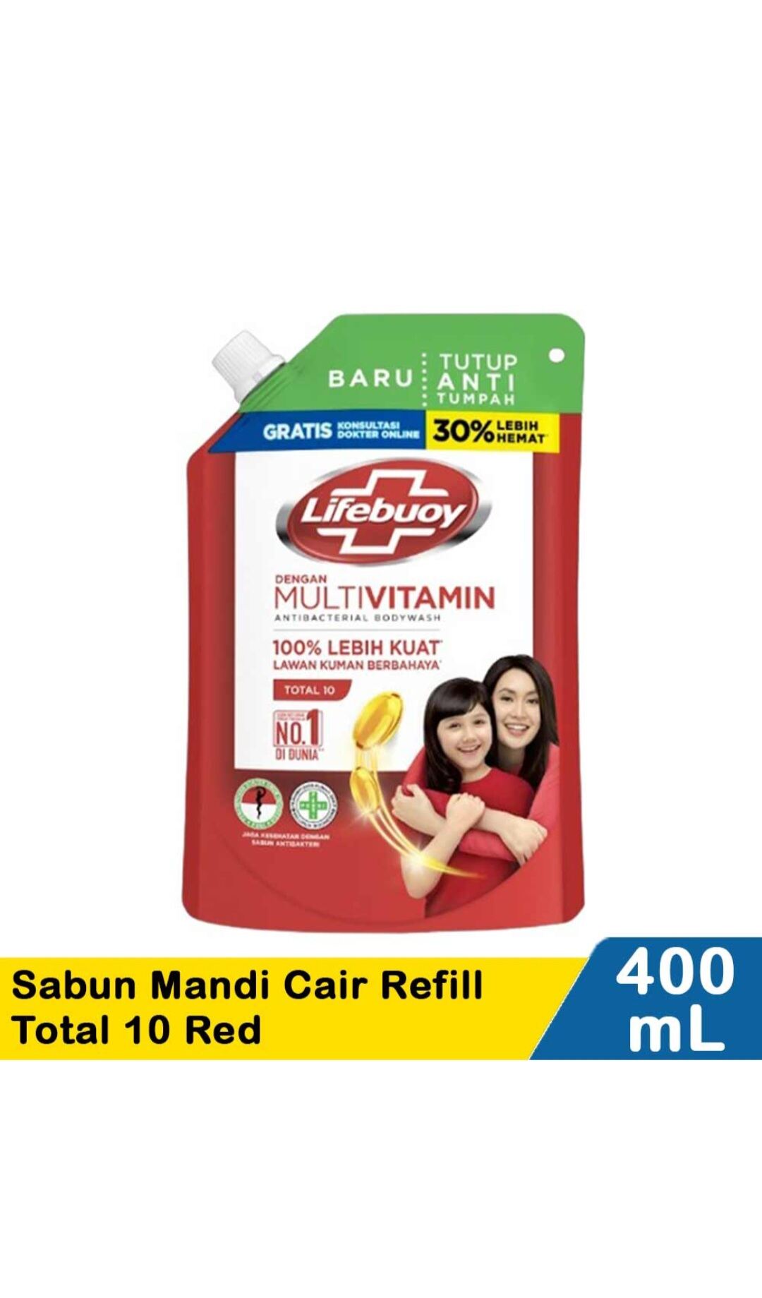 Lifebuoy Sabun Mandi Cair Refill Total 10 Red 400mL | Lazada Indonesia