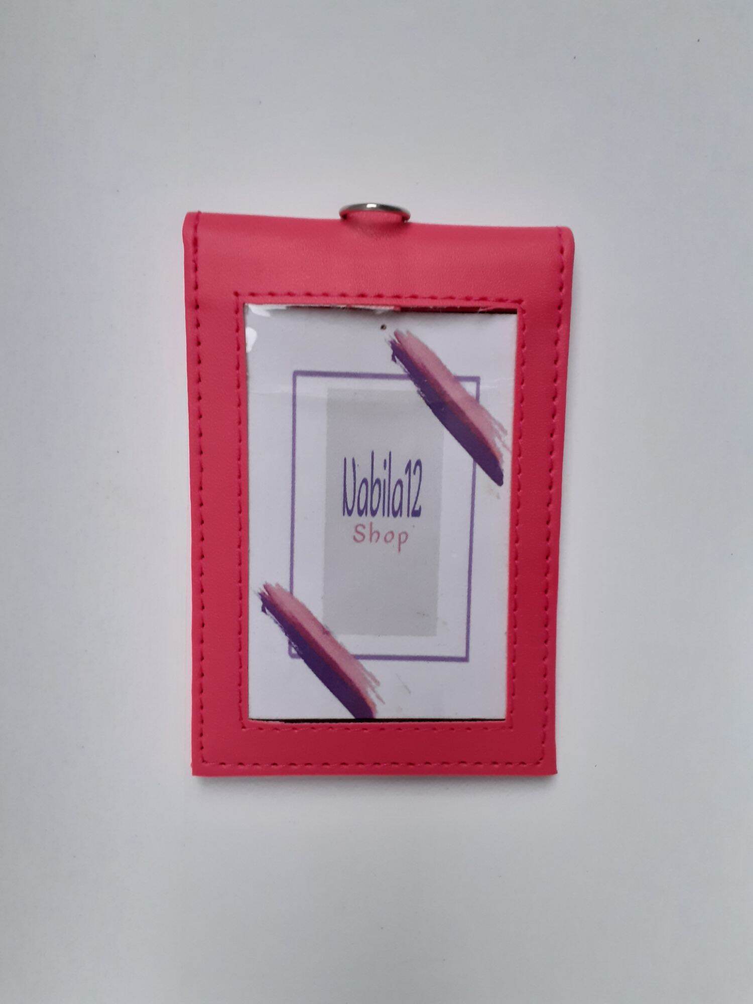 TEMPAT ID CARD MAGNET PLUS TALI-NAMETAGE SAKU KULIT SINTETIS DAN KARTU ...