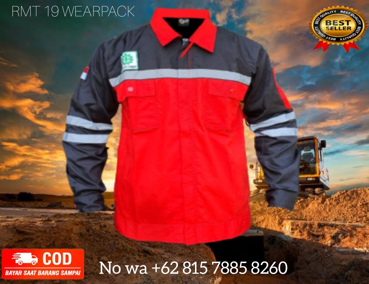 Baju wearpack safety K3 Lengan panjang baju bengkel proyek kantor ...