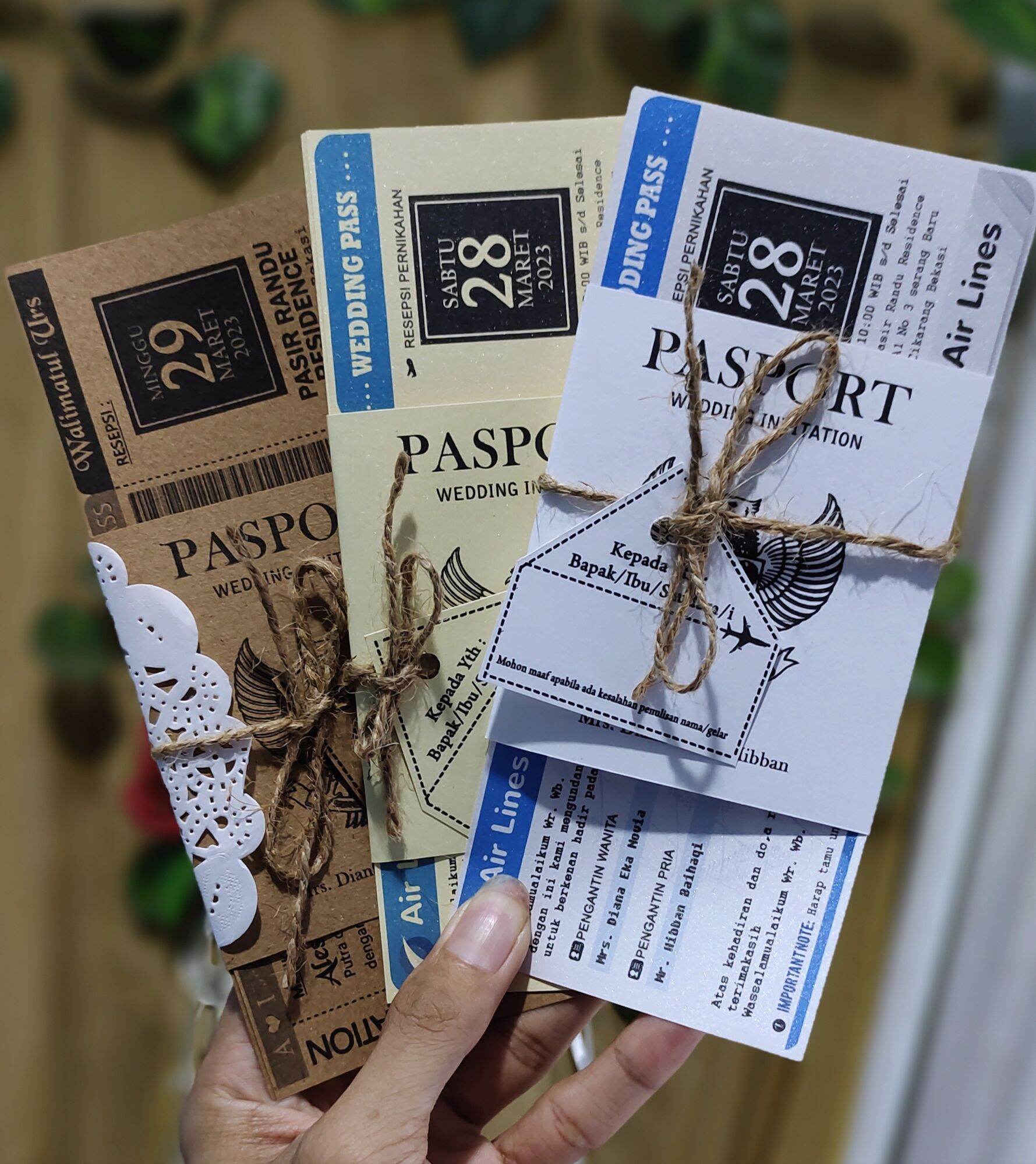 Undangan Pernikahan Pasport / Undangan Boarding Pass (100pcs) | Lazada ...