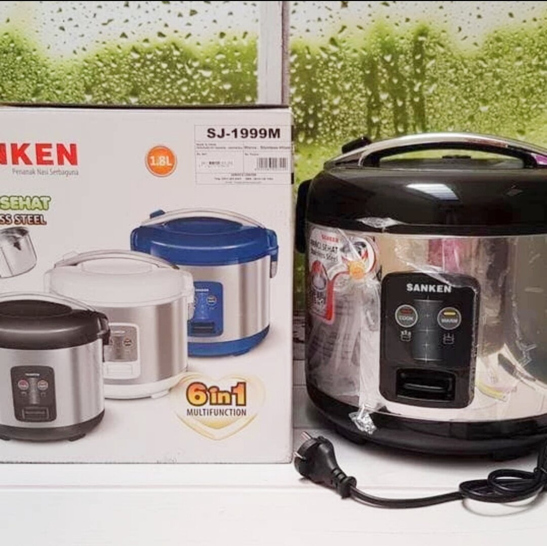 SANKEN RICE COOKER 1.8 LITER SJ 1999 M PENANAK NASI SEHAT STAINLESS ...