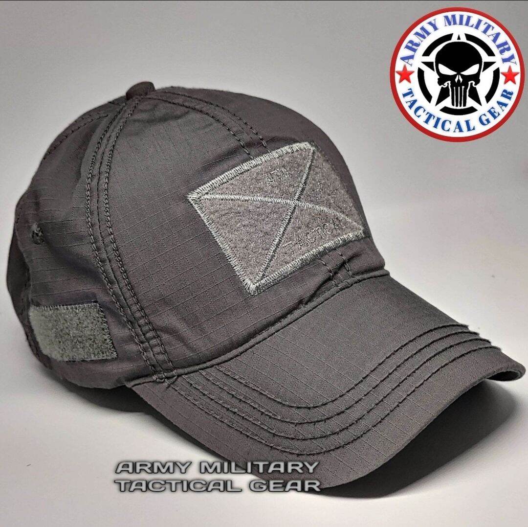 Topi Caps Tactical Velcro Grey | Lazada Indonesia