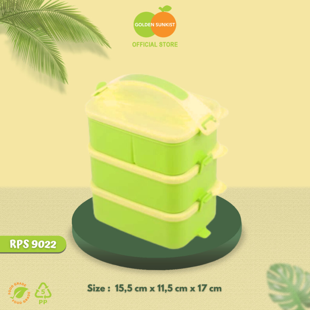 RANTANG SUSUN 3 GOLDEN SUNKIST RPS 9022 / RANTANG PLASTIK / RANTANG ...