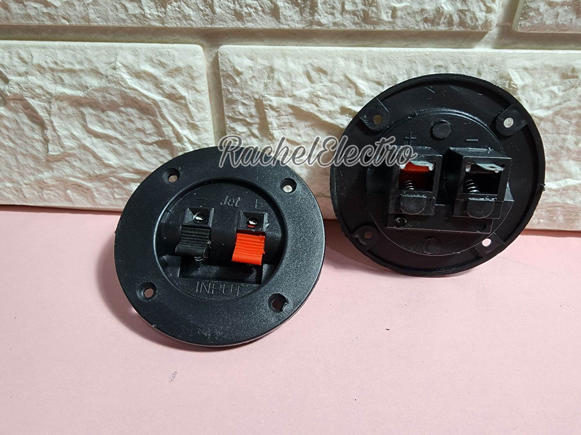 Terminal Speaker 2P Bulat Jepit Box Terminal Bulat Spiker 2 Pin Bulet ...