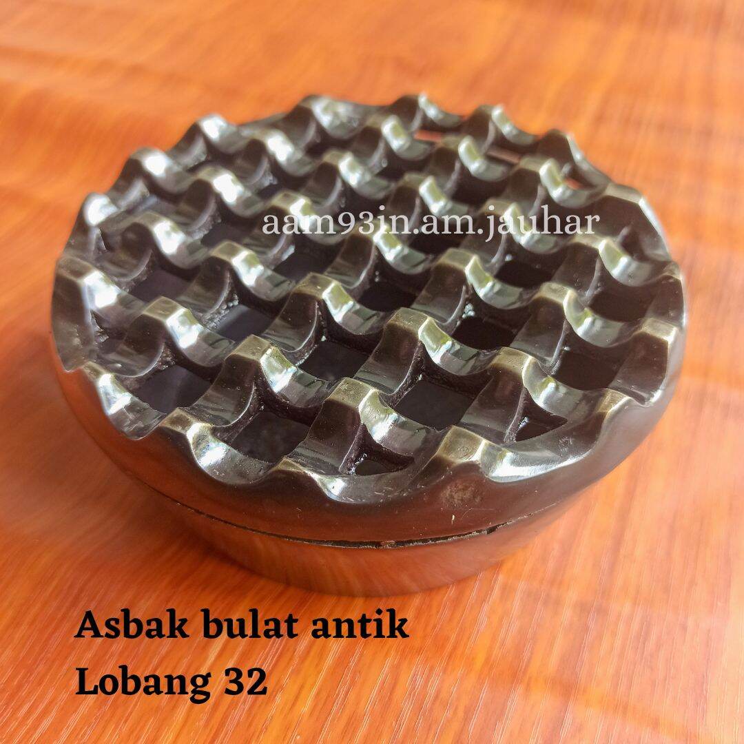 Asbak Rokok Lobang 32 alumunium Diameter 13 cm berat 325 gram antik ...