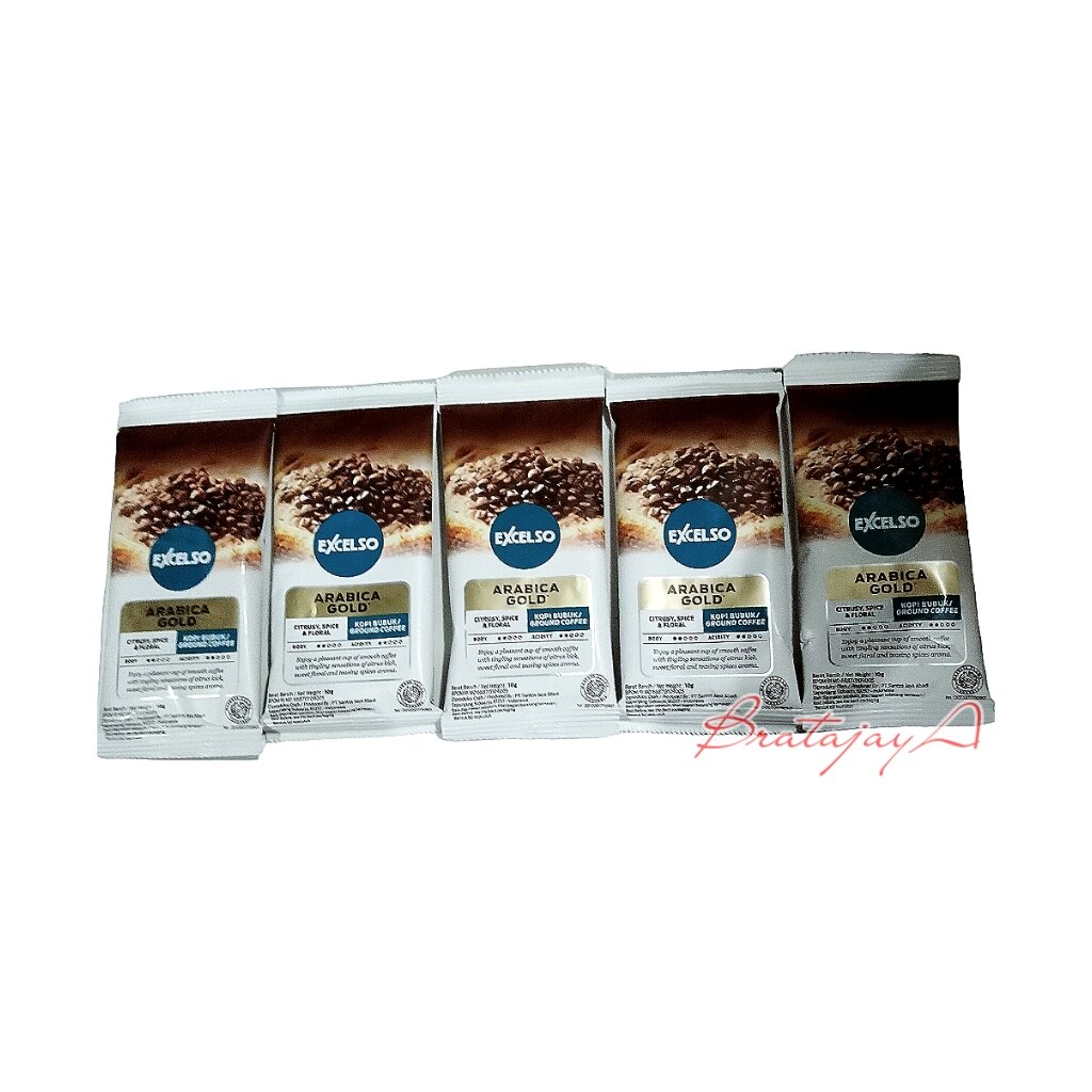 5 SACHET Excelso Kopi Premium - Arabica Gold Kemasan Sachet - 5 x 10 gr ...