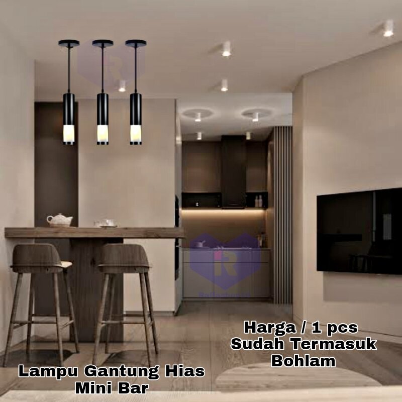 Lampu gantung kaca mini bar dapur minimalis minibar dapur | Lazada ...