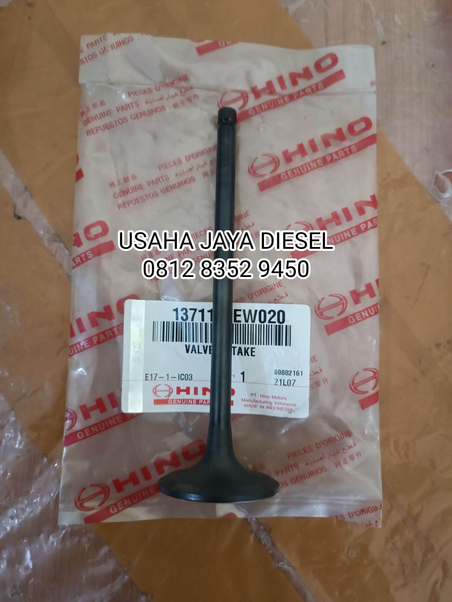 Klep Ex Api Valve Exhaust Hino 500 FM260TI/JD J08C J08E 13711-EW020 ...